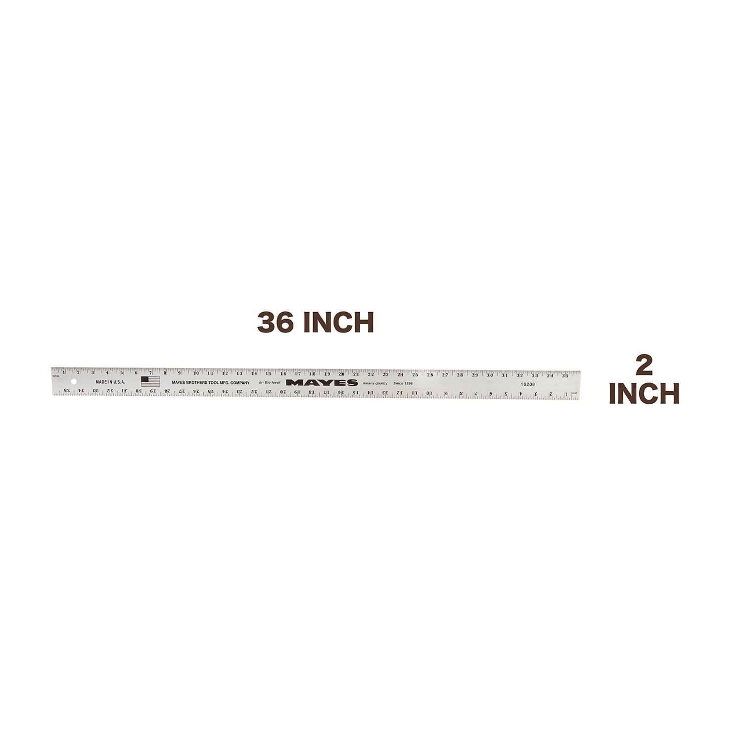 Mayes 36in X 2in Aluminum Straight Edge Ruler