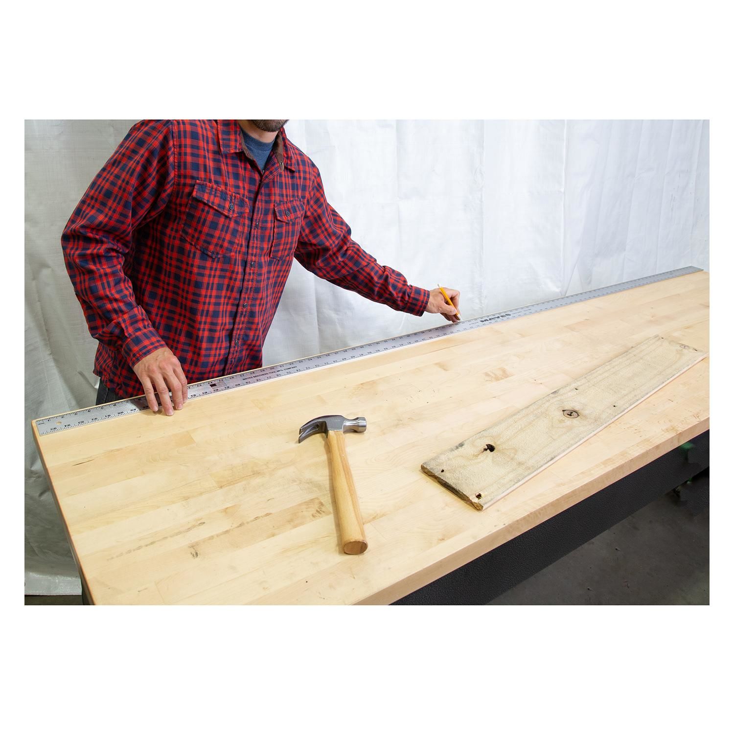 Mayes 96in x 2in Aluminum Straight Edge Ruler