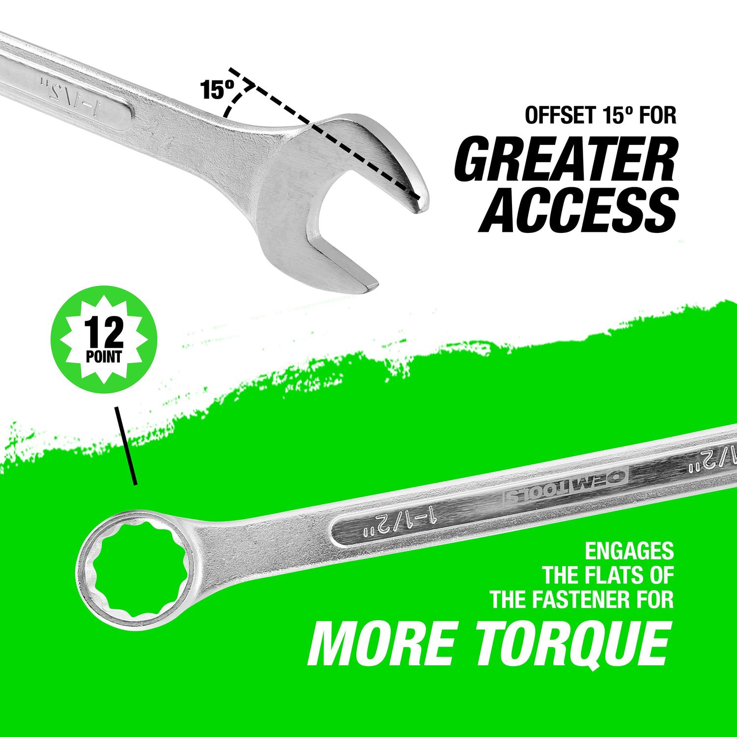 OEMTOOLS 1 1/2in Combination Jumbo Wrench