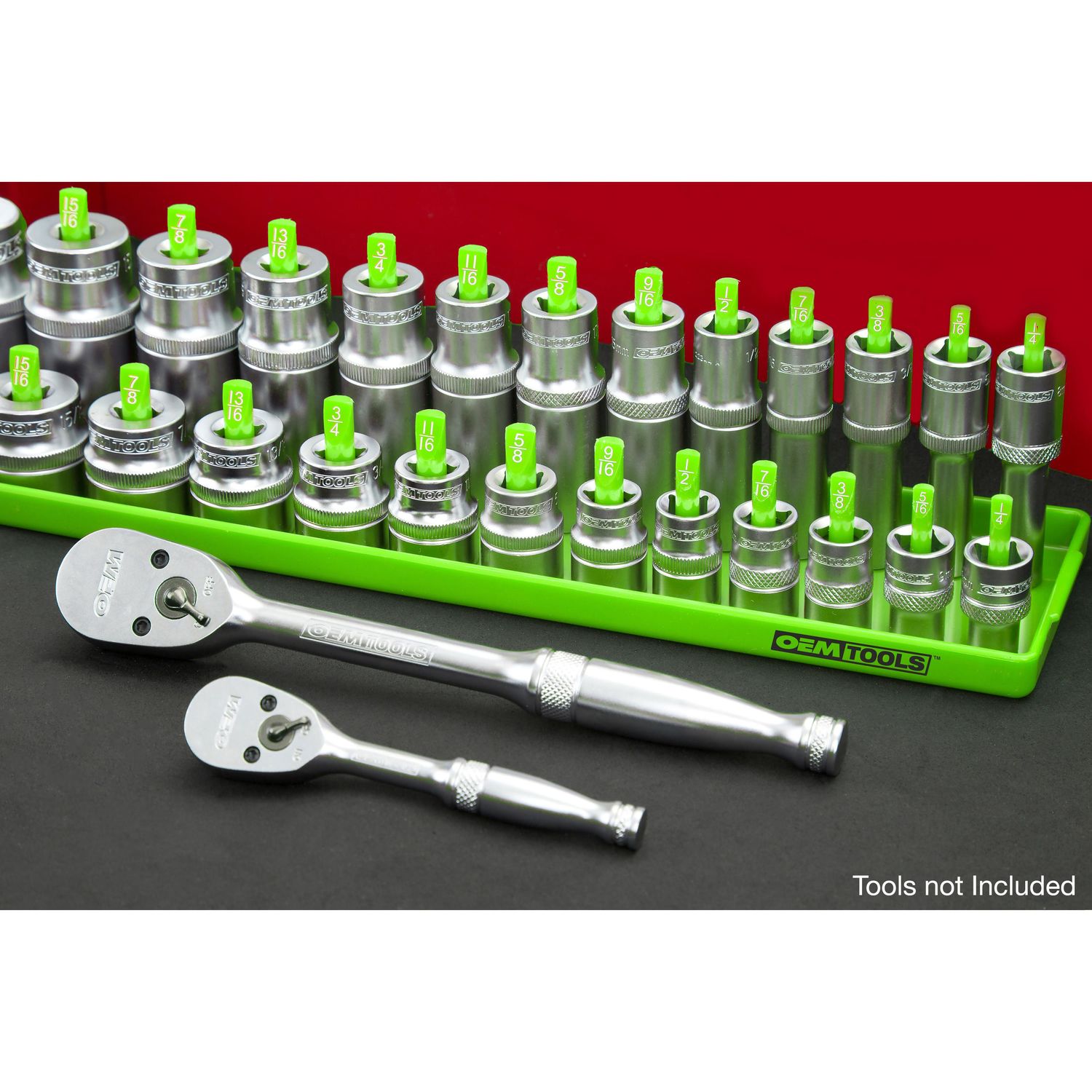OEMTOOLS 1/4in Drive Green Socket Tray