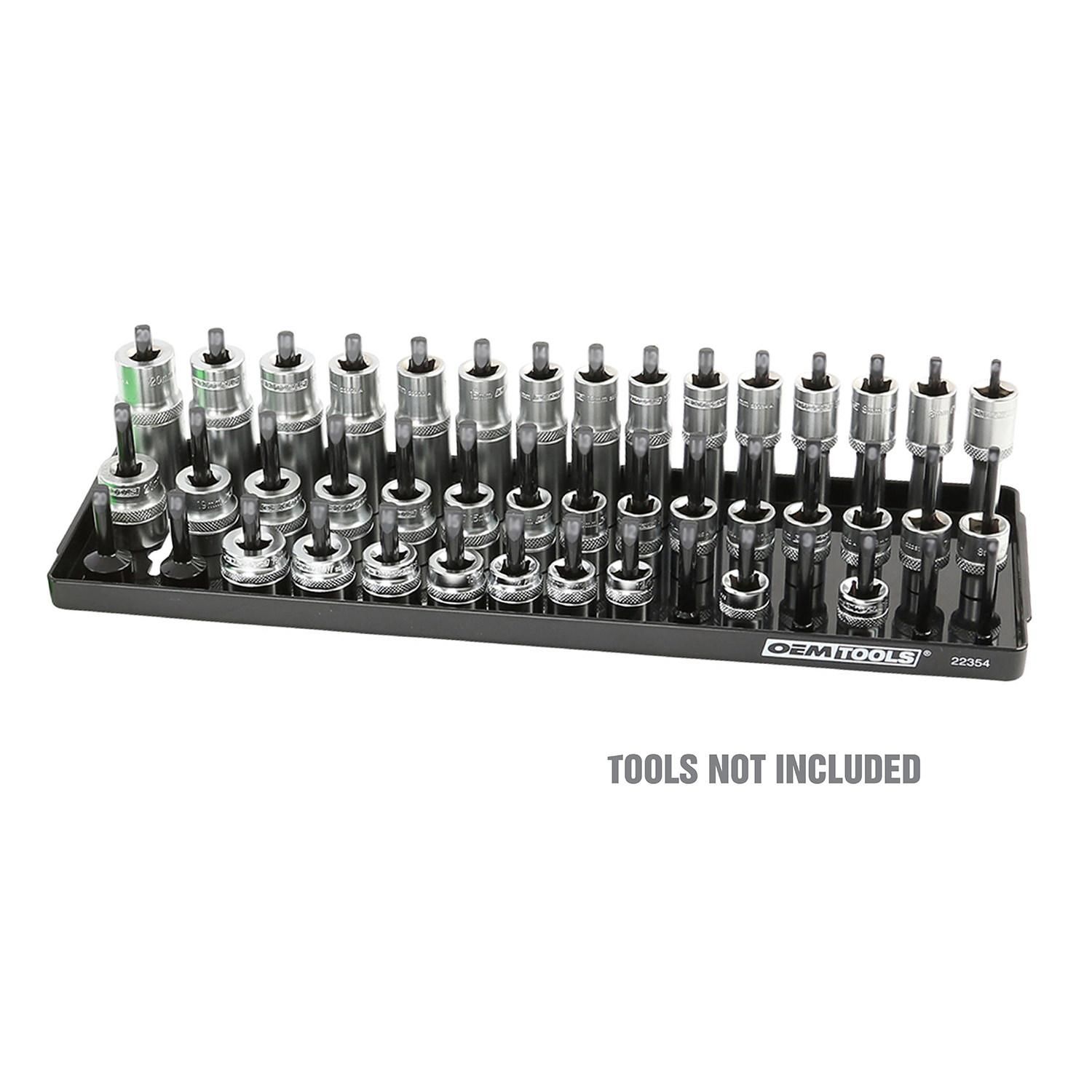OEMTOOLS 1/4in Drive 3 Post Metric Socket Tray