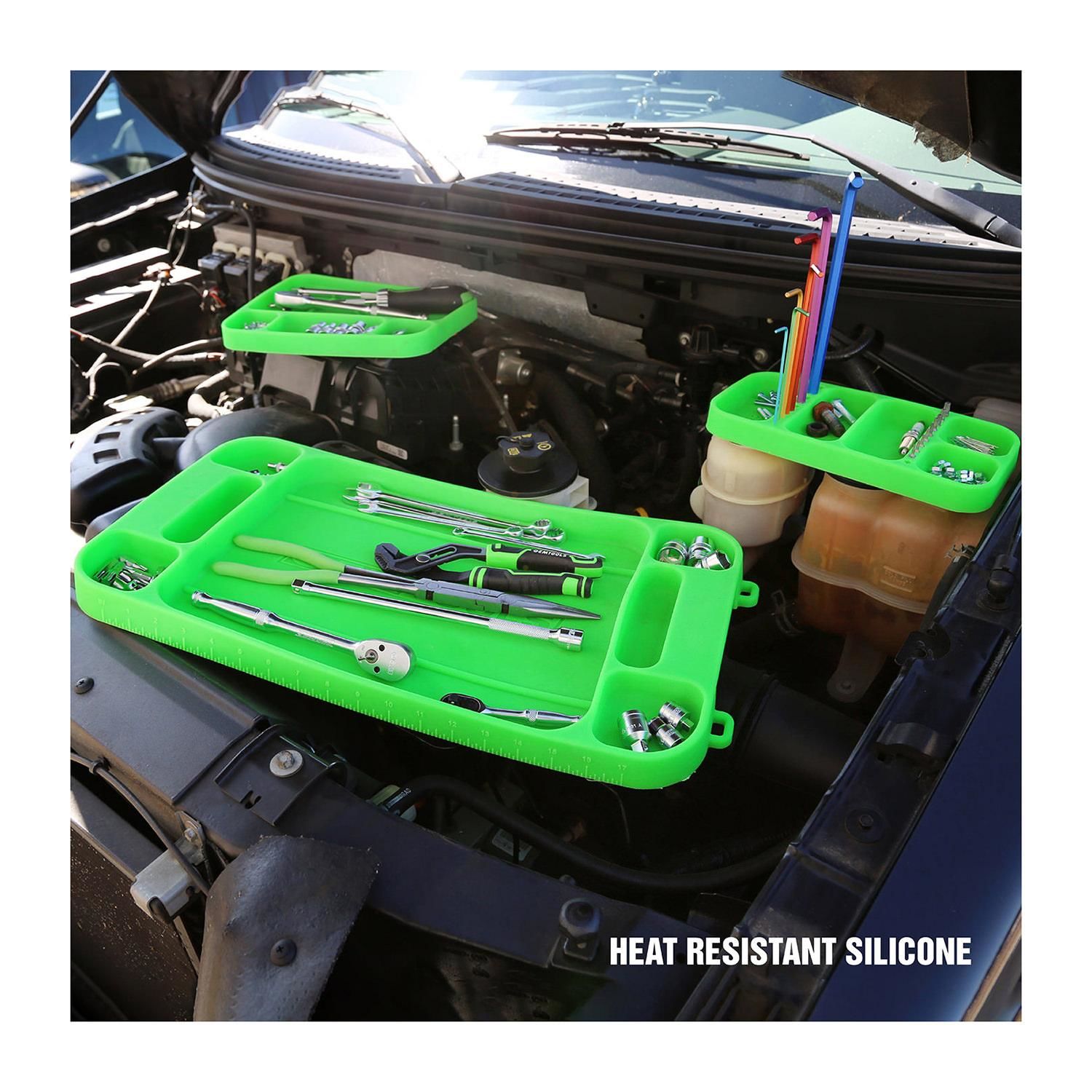 OEMTOOLS Green Silicone Tool Tray 3 Piece