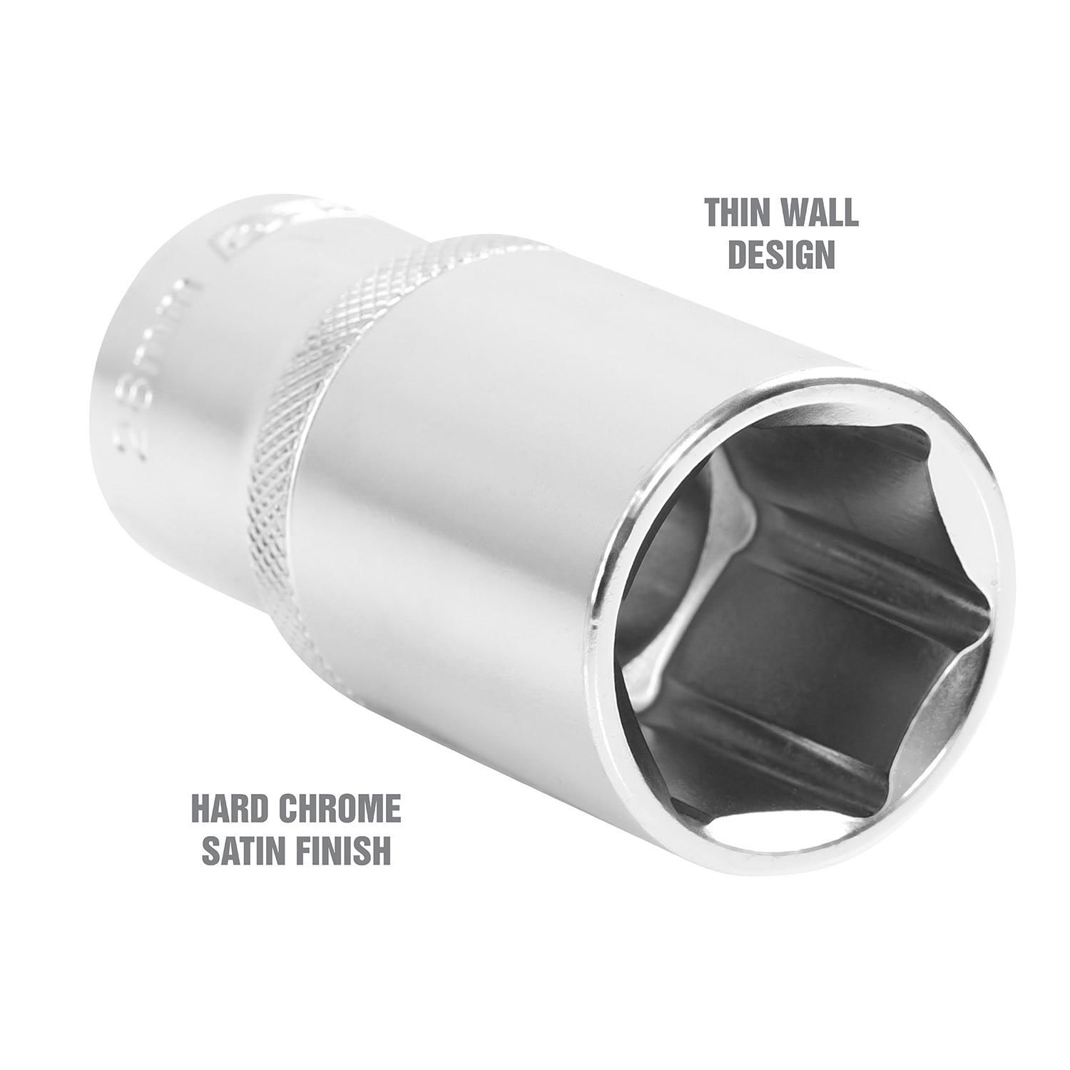 OEMTOOLS 1/2in Drive 28mm Deep Wall 6 Point Socket