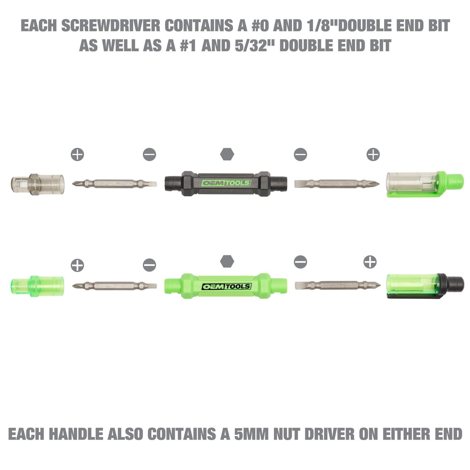 OEMTOOLS 6 Way Pen Screwdrivers 4 Pack