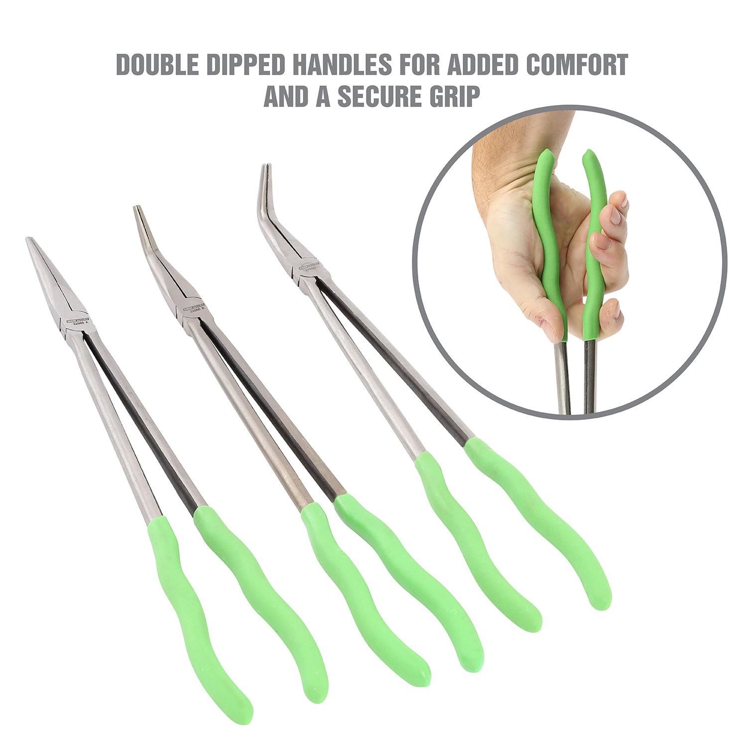 OEMTOOLS 16in Long Reach Long Nose Pliers Set 3 Piece