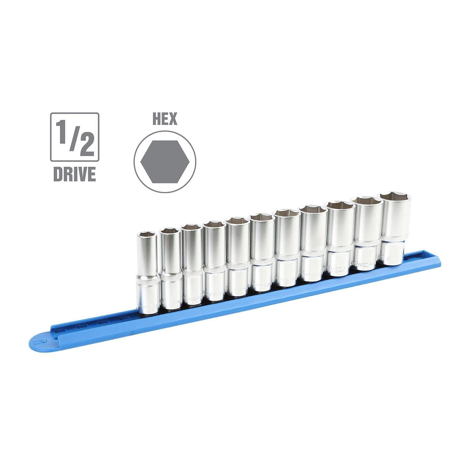 OEMTOOLS 1/2in Drive SAE Socket Set 11 Piece