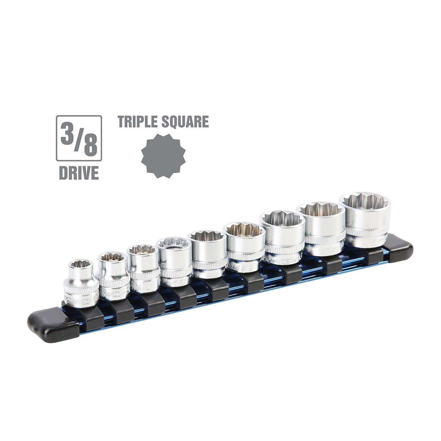 OEMTOOLS SAE Low Profile Socket Set 9 Piece