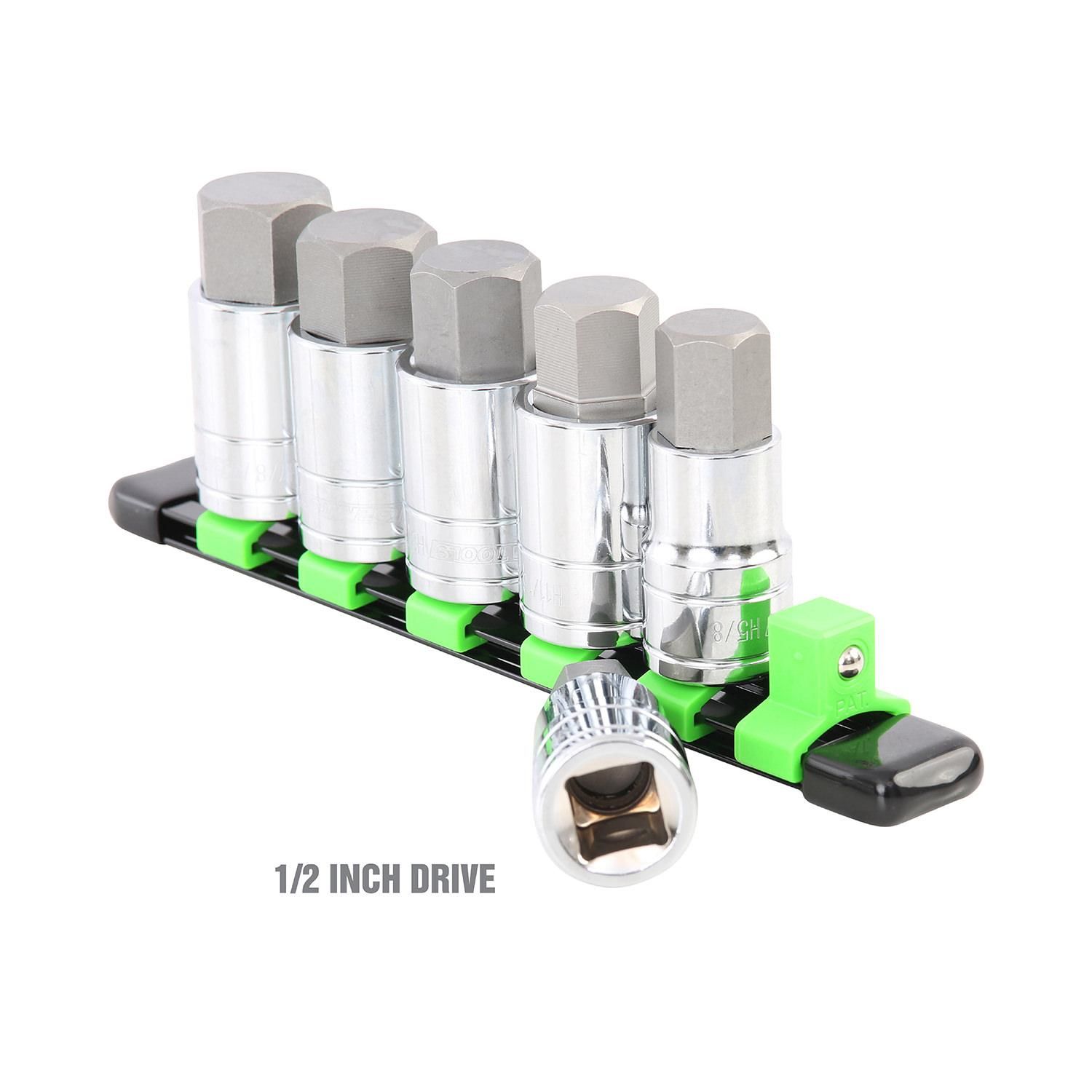 OEMTOOLS 1/2 Inch Drive SAE Hex Bit Socket Set 6 Piece