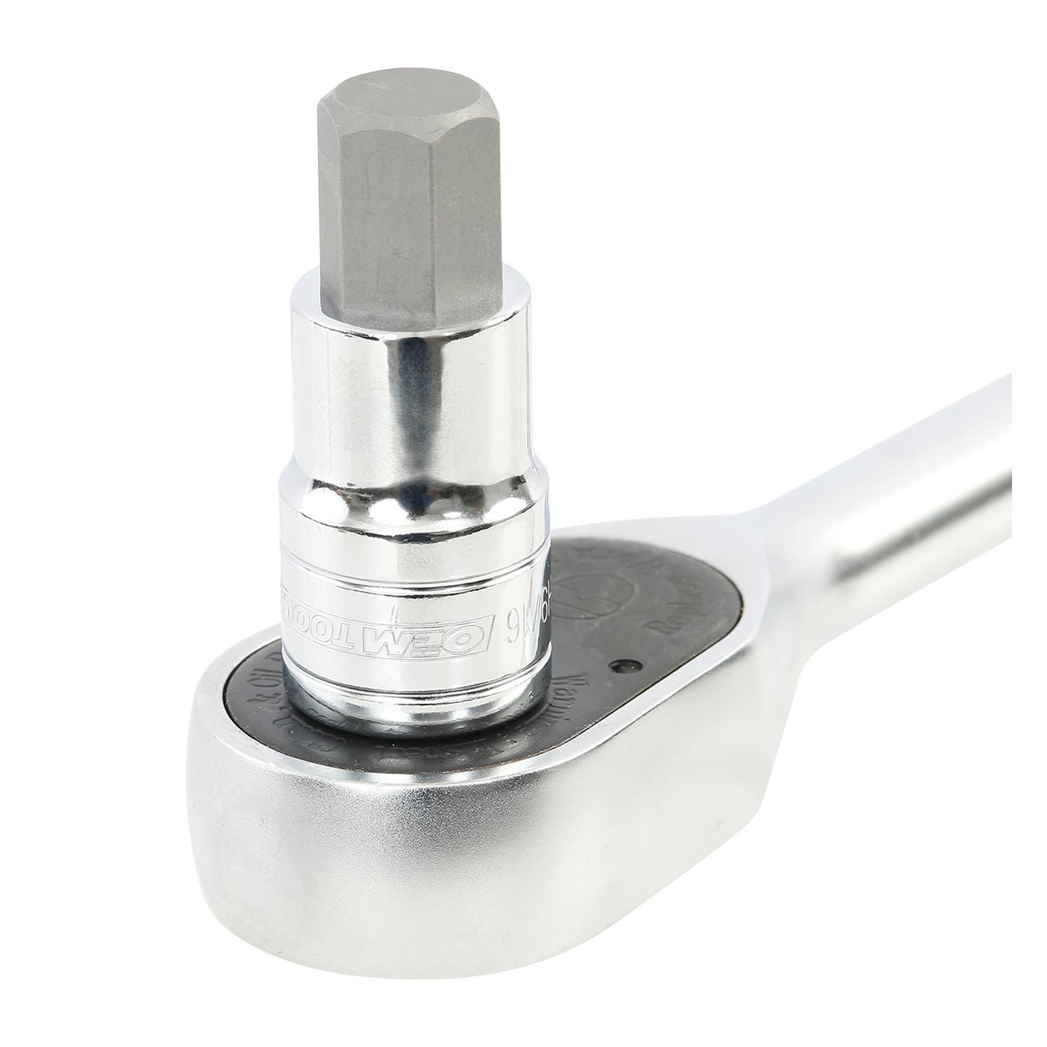 OEMTOOLS 1/2 Inch Drive SAE Hex Bit Socket Set 6 Piece