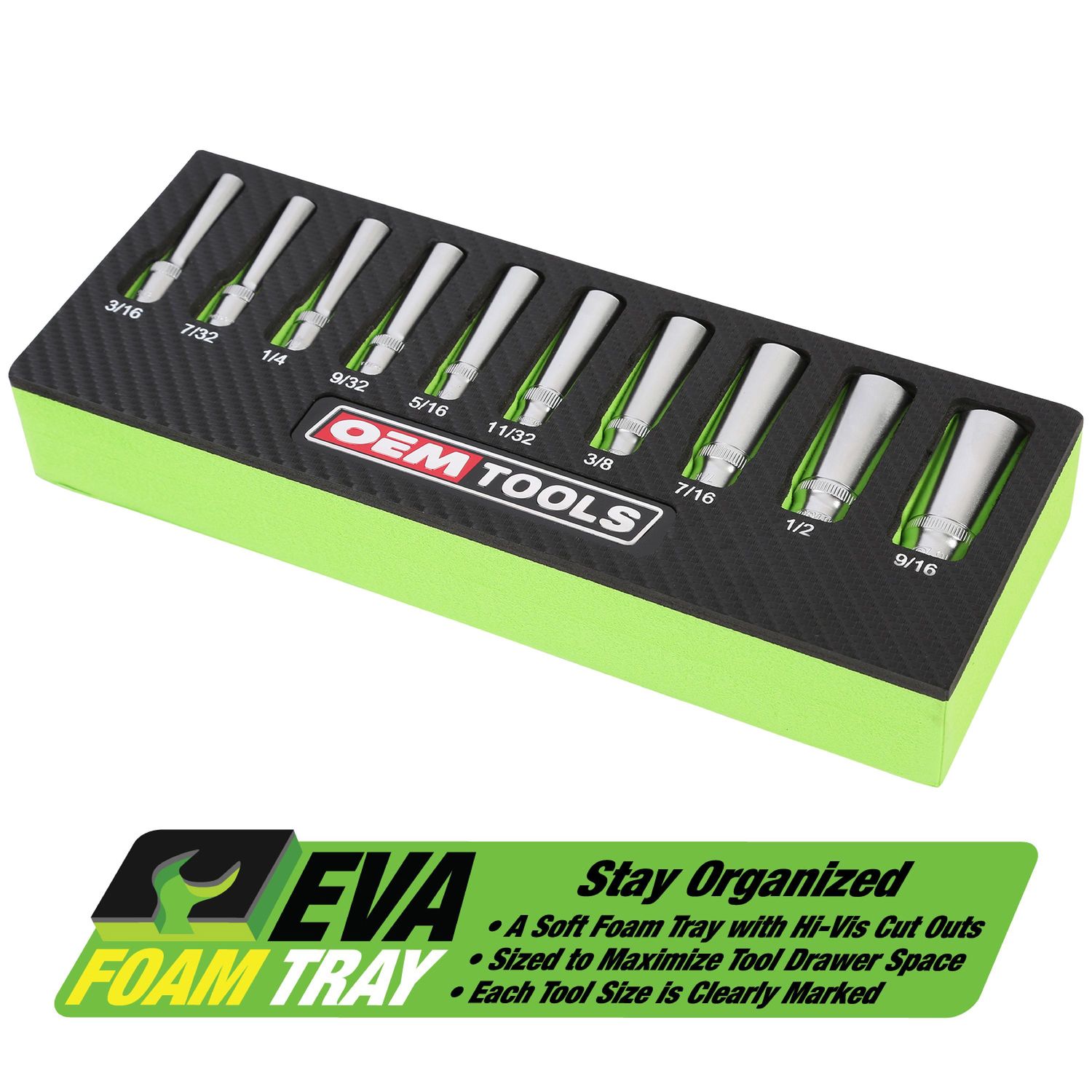 OEMTOOLS 1/4in Drive Metric Deep Socket Set 12 Piece