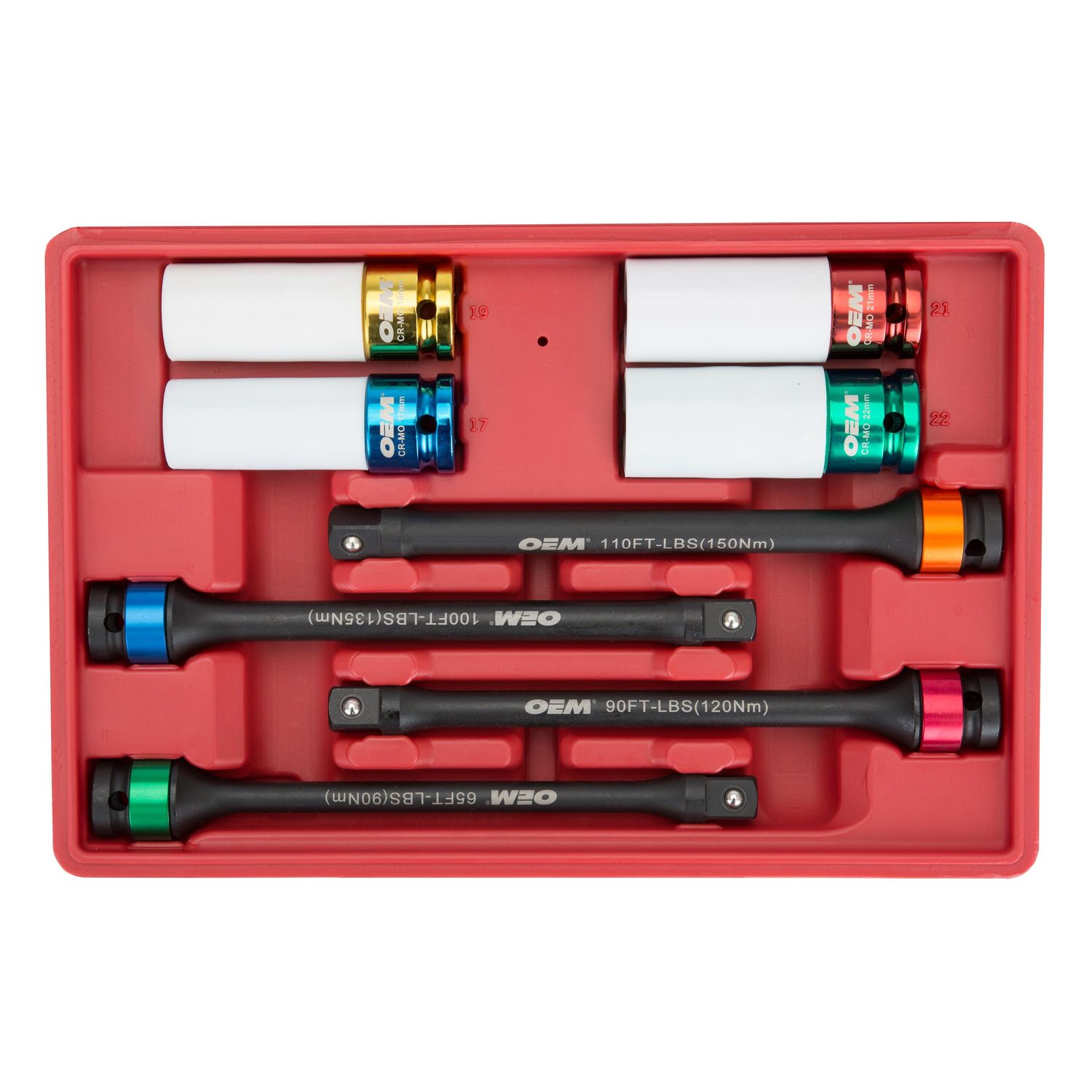 OEMTOOLS Torque Limiting Extension and Thin Wall Socket Set 8 Piece