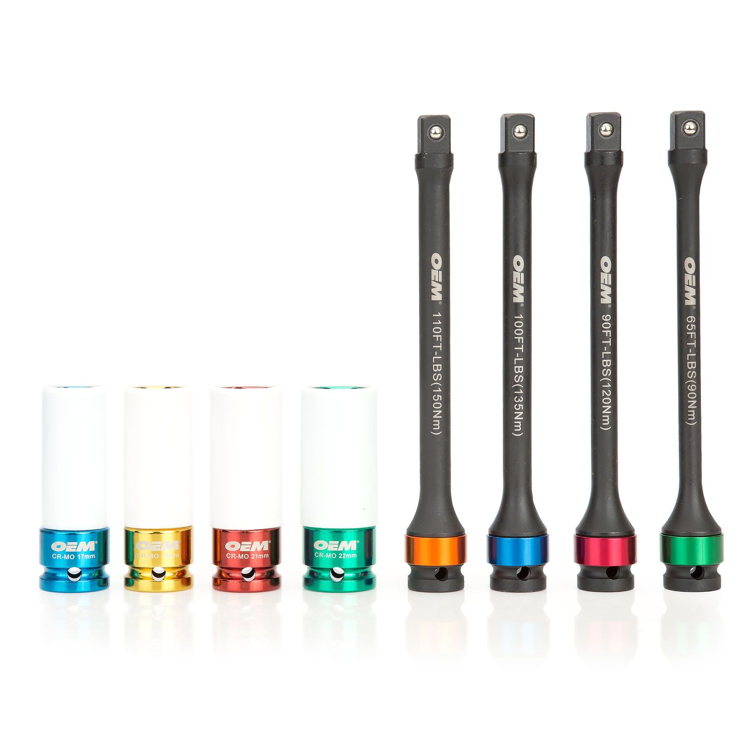 OEMTOOLS Torque Limiting Extension and Thin Wall Socket Set 8 Piece