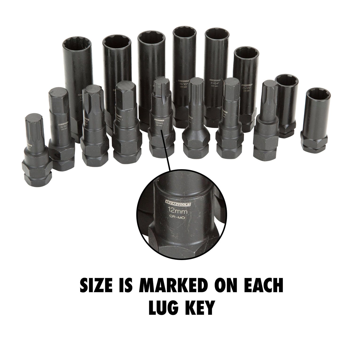 OEMTOOLS Locking Lug Master Key Set 16 Piece