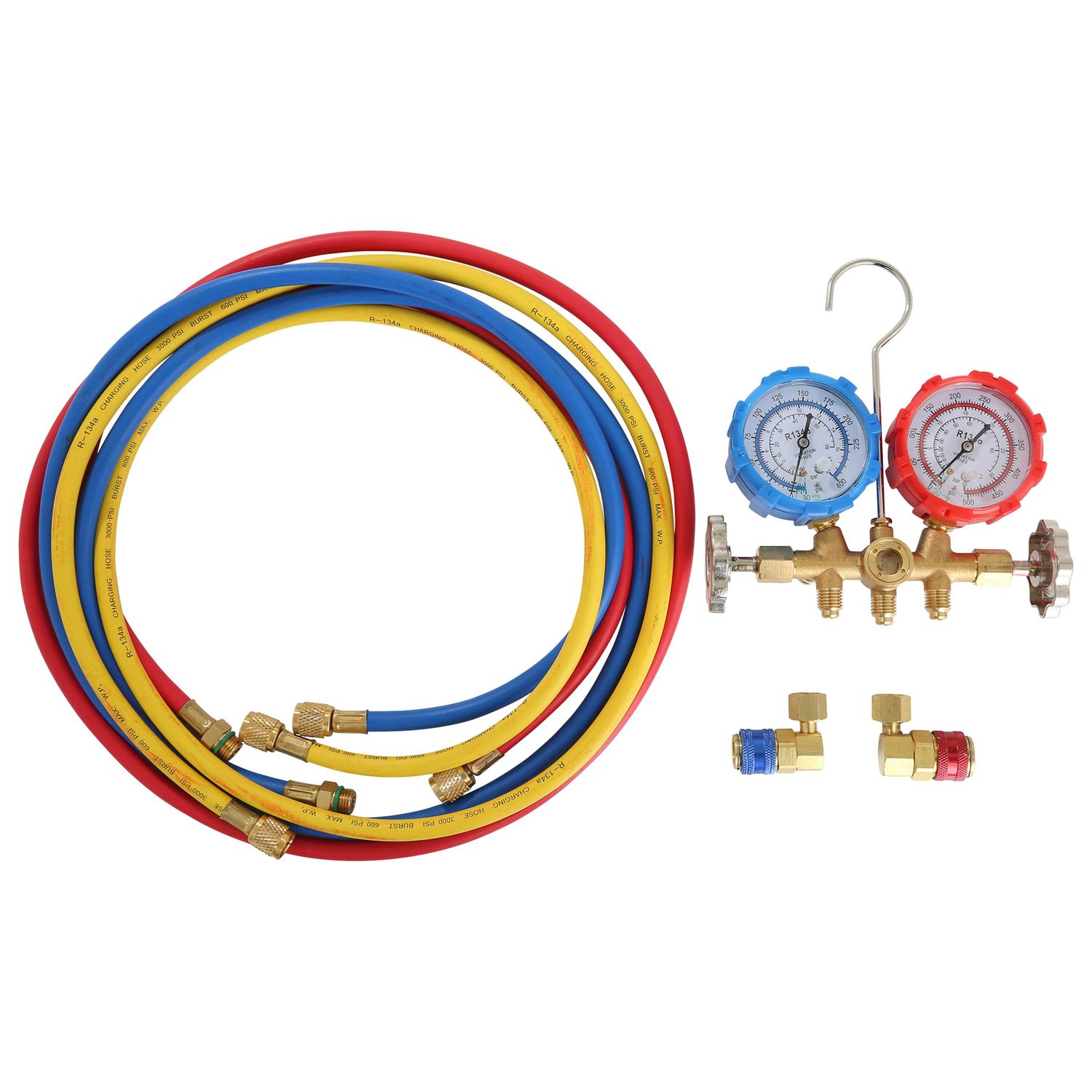 OEMTOOLS R-134a Brass Manifold Gauges Set