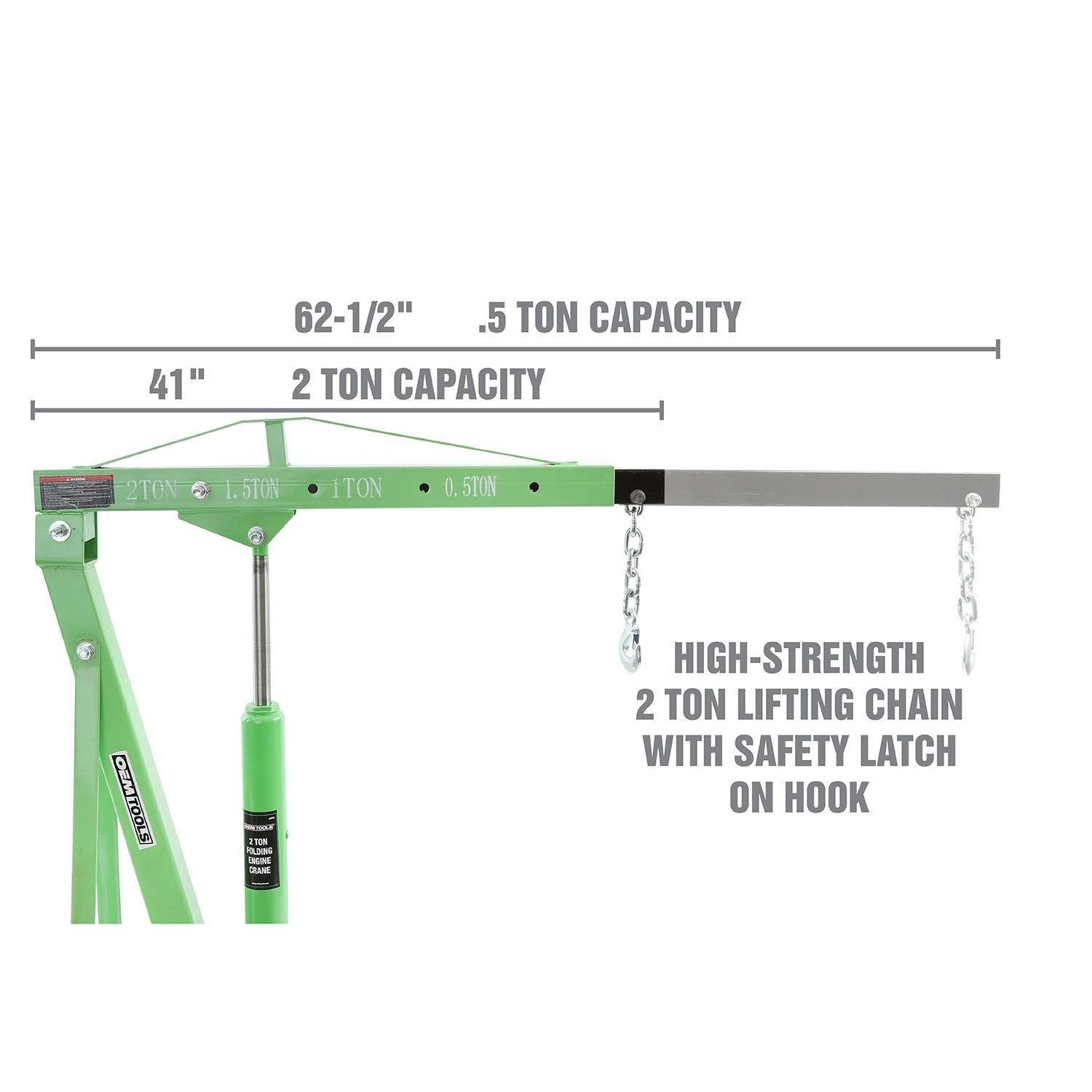 OEMTOOLS 2 Ton Folding Shop Crane