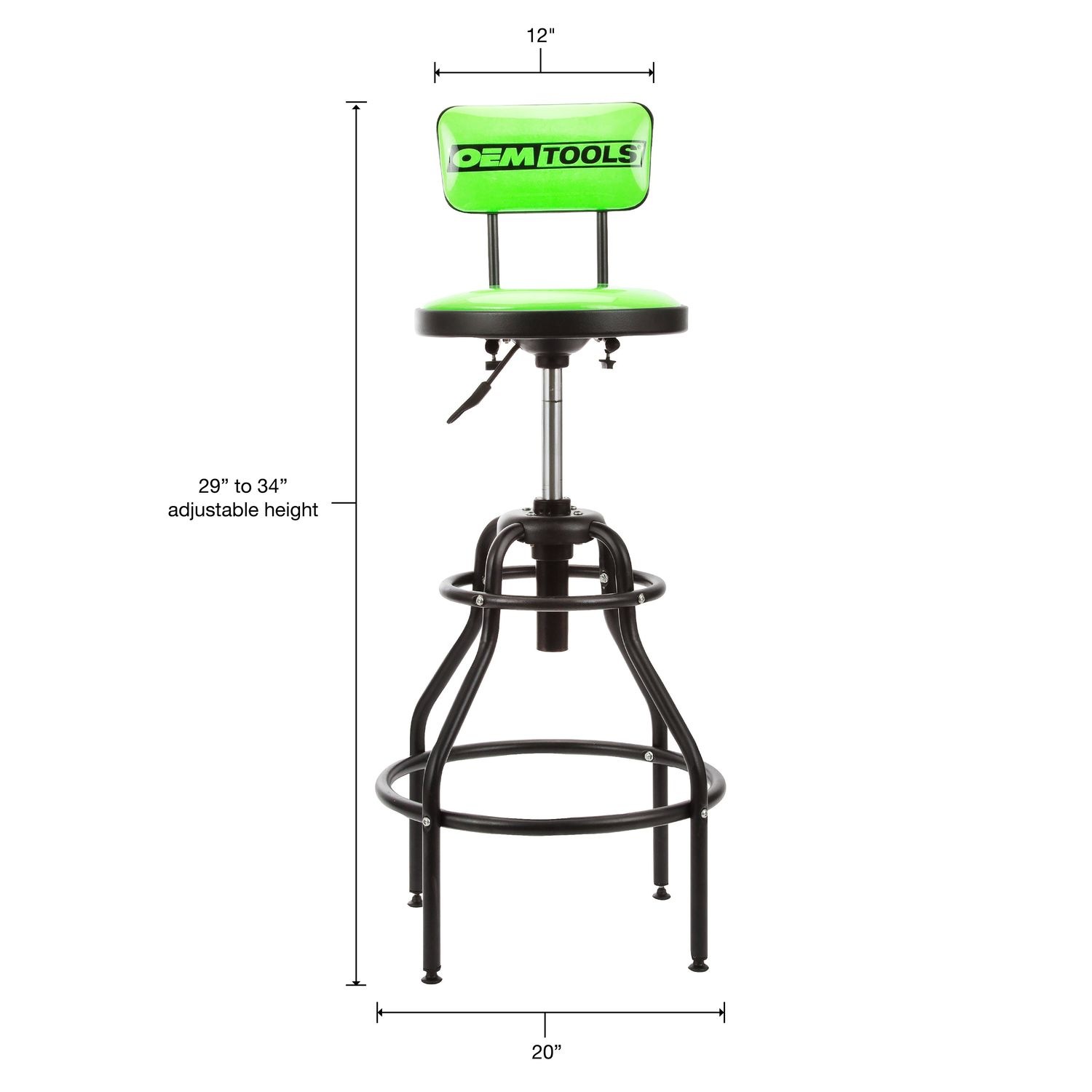 OEMTOOLS Adjustable Hydraulic Shop Stool 2 Piece