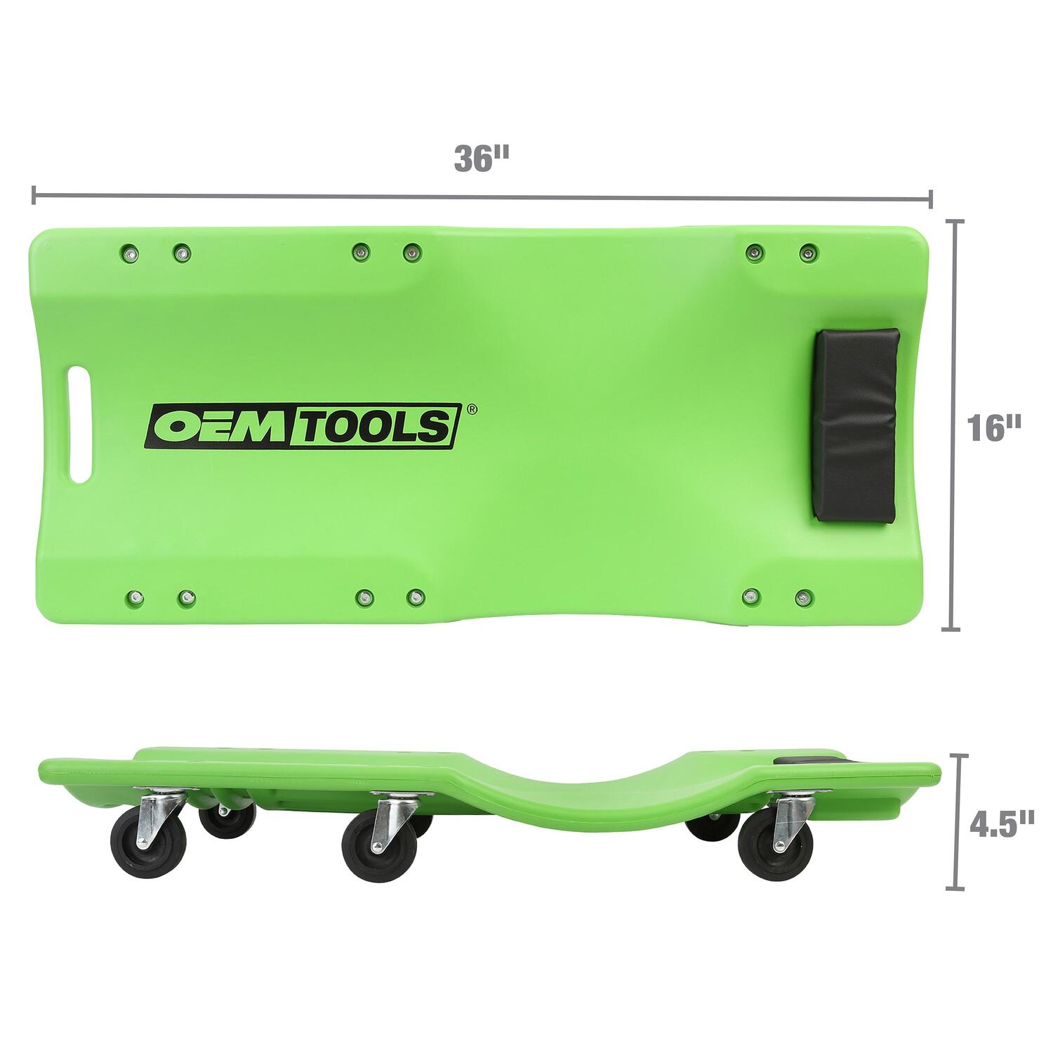 OEMTOOLS 36in Professional Creeper with Headrest