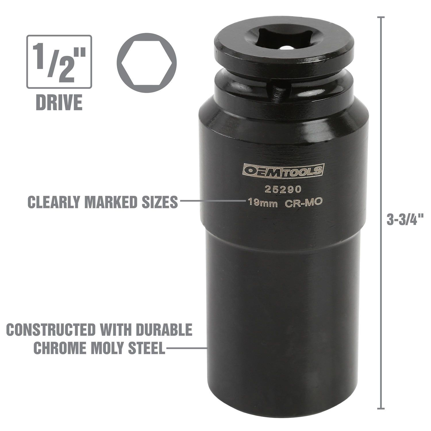 OEMTOOLS 19mm Crank Bolt Socket