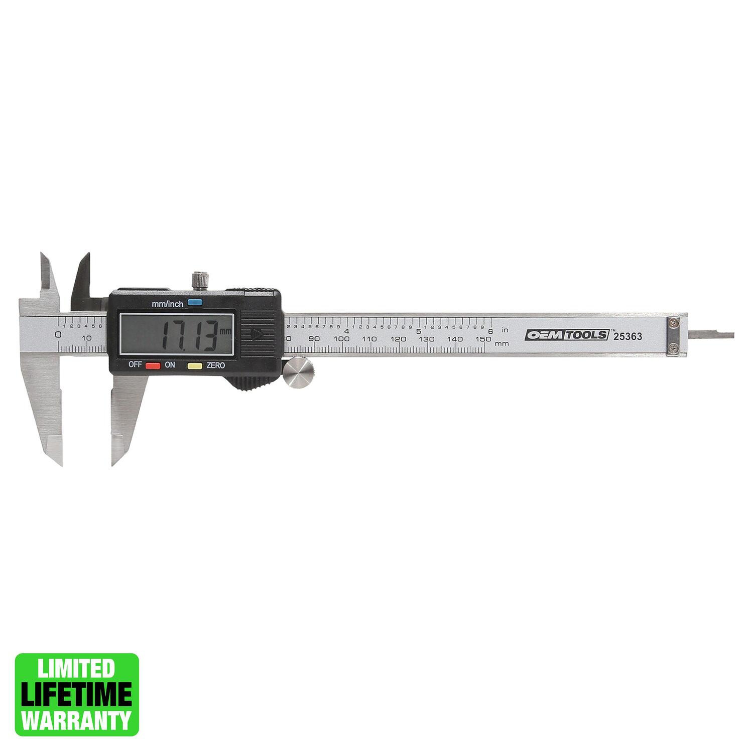 OEMTOOLS 6in Electronic Digital Caliper