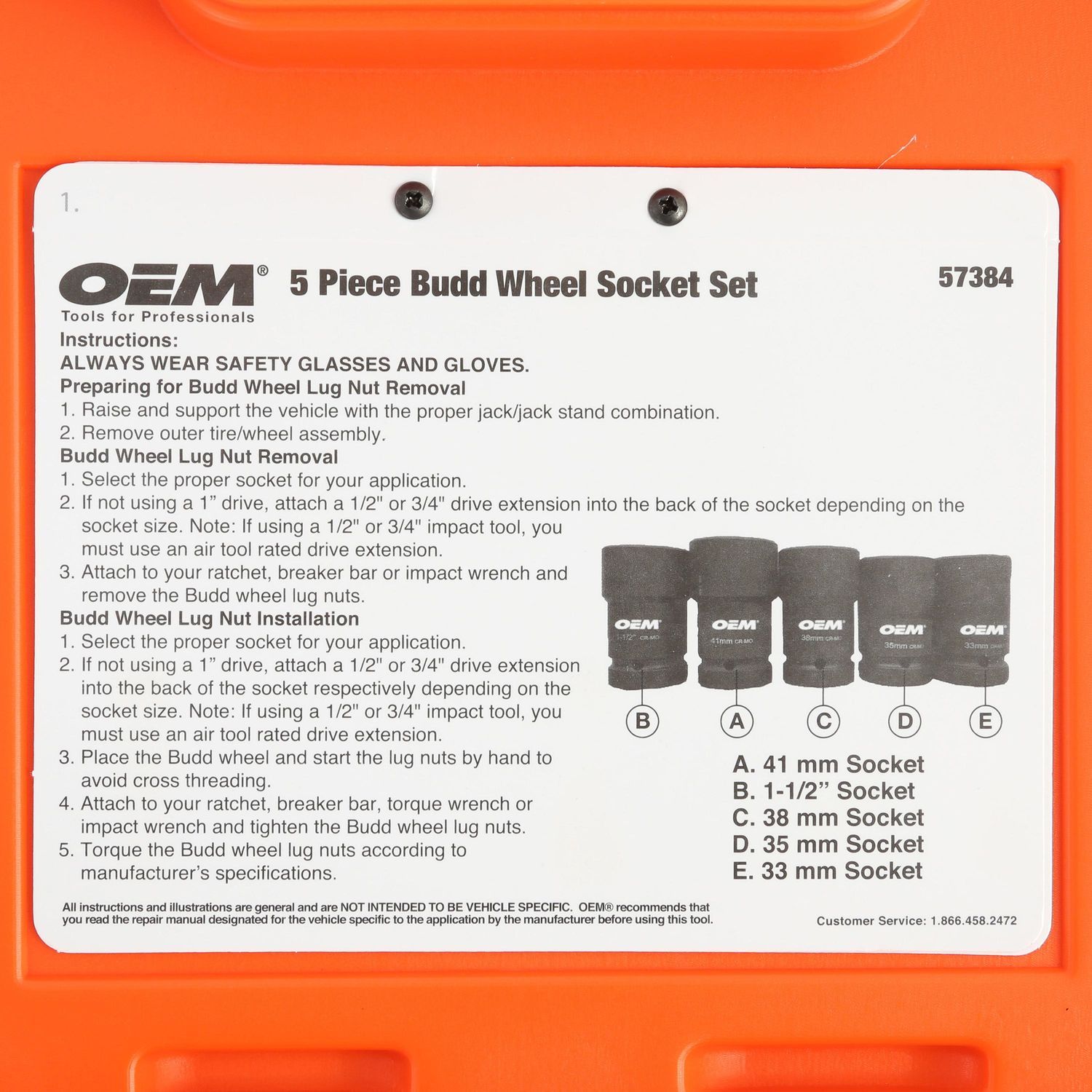 Powerbuilt Budd Wheel Socket Set