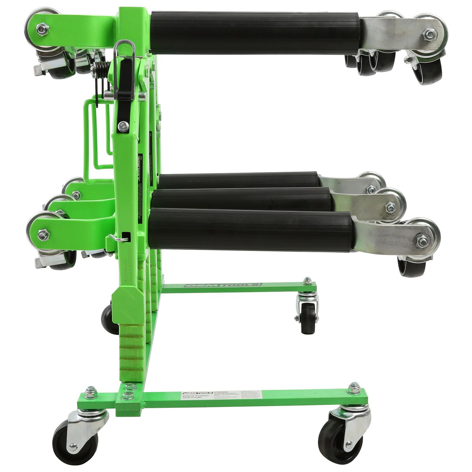 OEMTOOLS Set of 4 Mechanical Vehicle Position Dollies with Storage Cradle