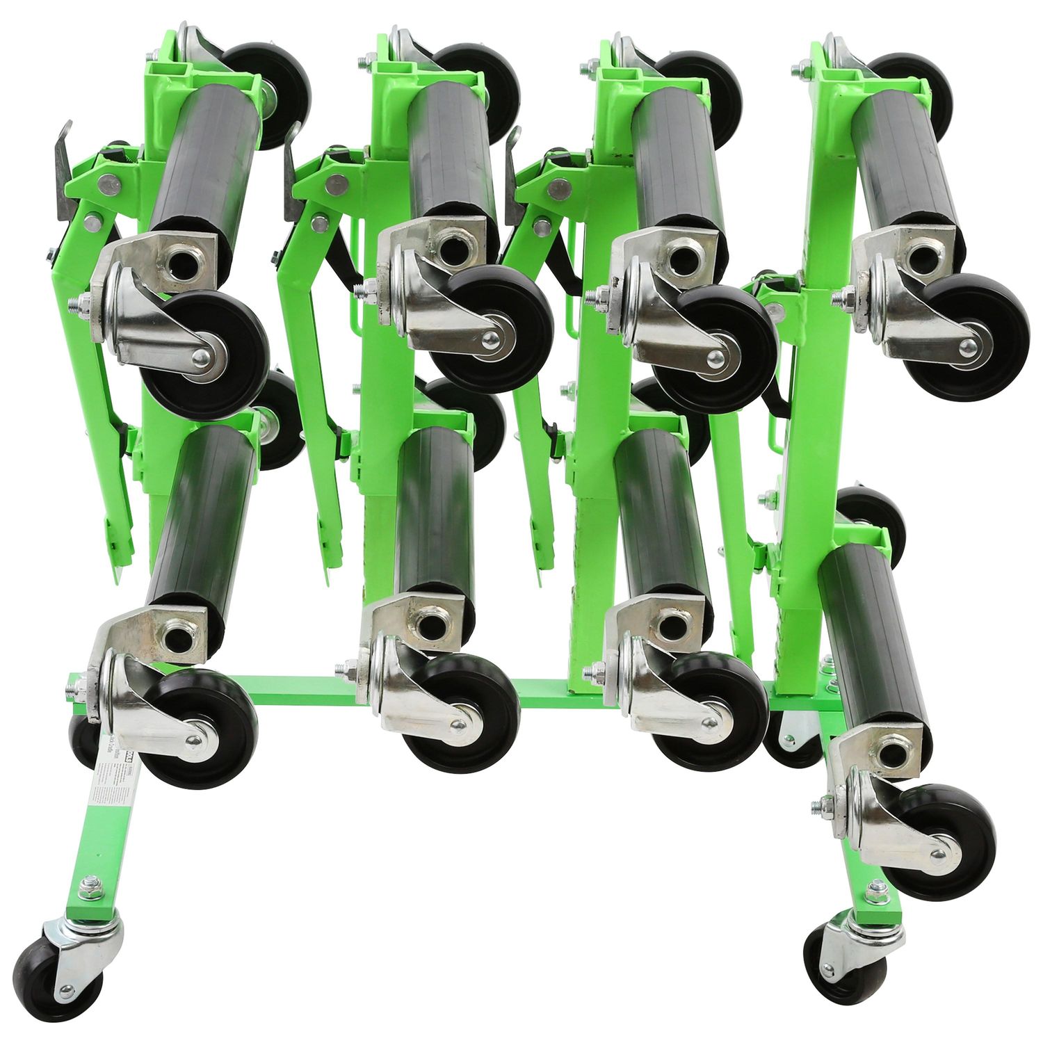 OEMTOOLS Set of 4 Mechanical Vehicle Position Dollies with Storage Cradle
