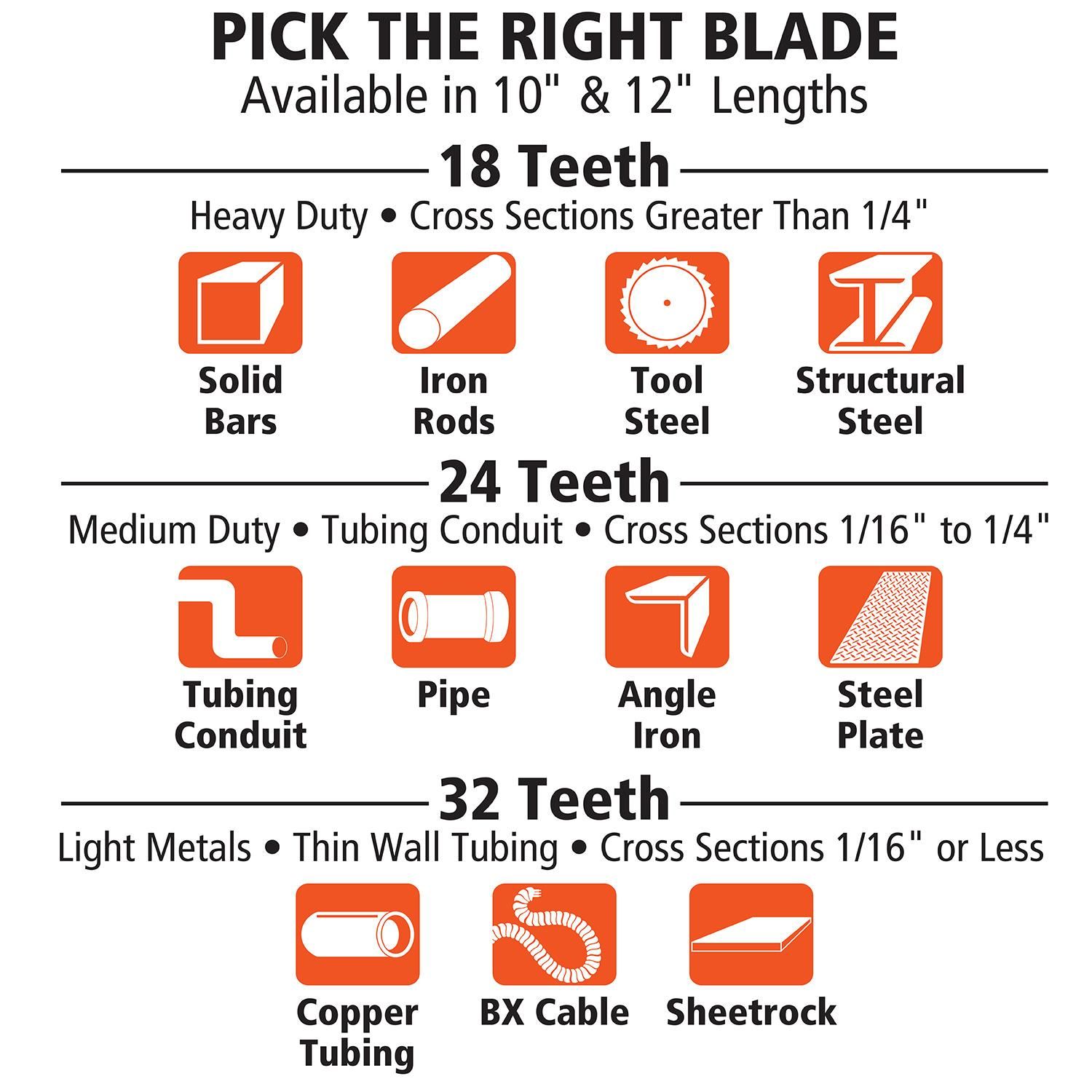 Great Neck 12in 32 TPI Hacksaw Blade 10 Piece