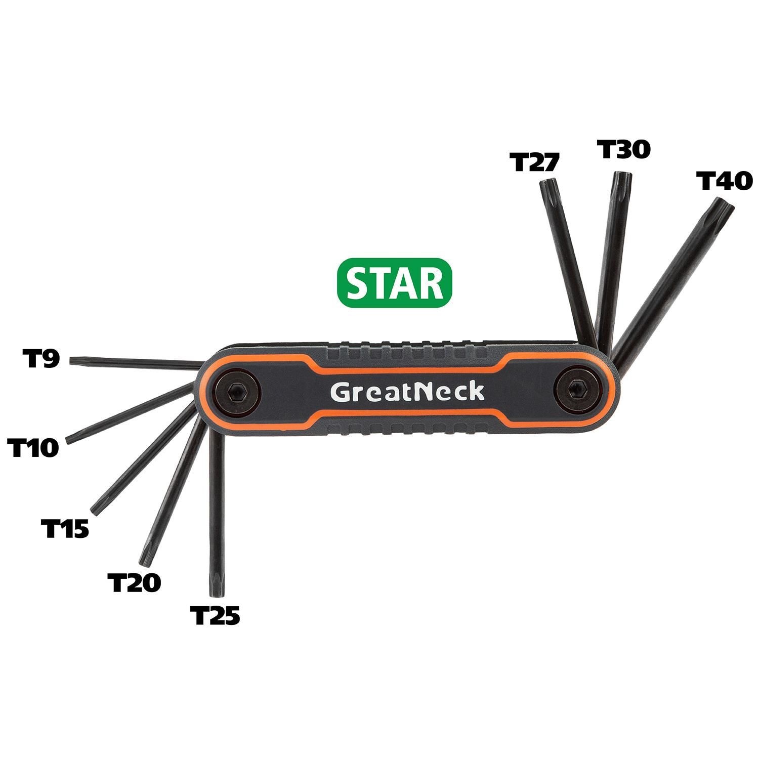 Great Neck Metric SAE Torx Hex Key Set