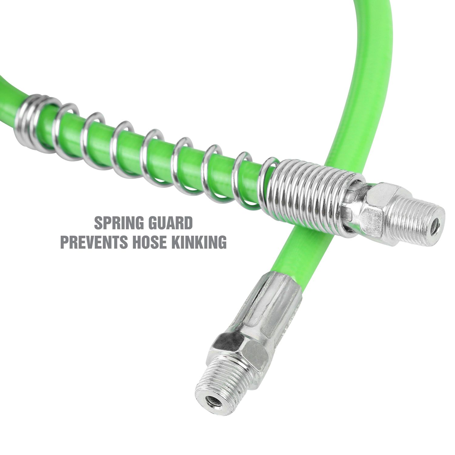 OEMTOOLS 12in Grease Hose with Spring Hose 1/8in NPT