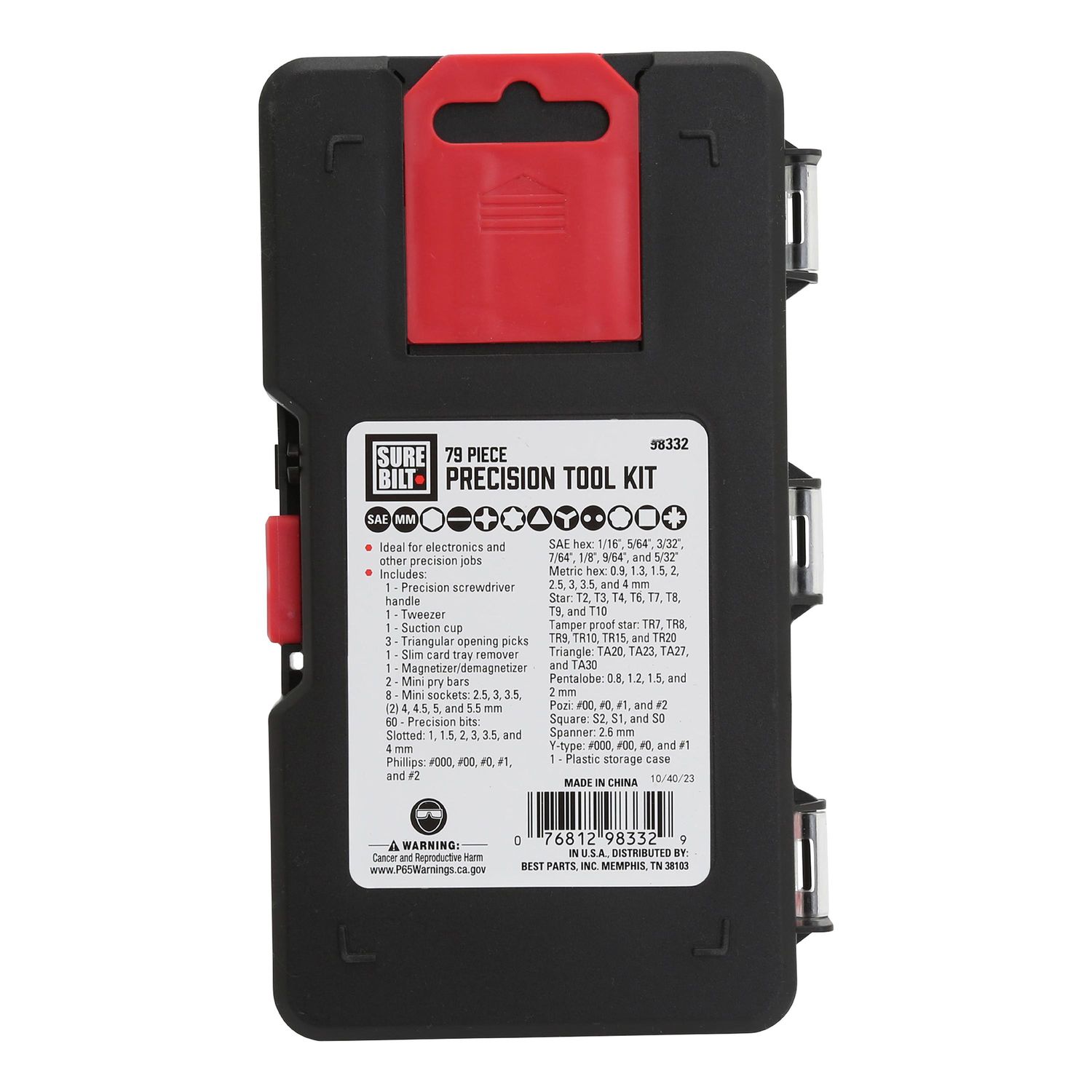 SureBilt Precision Electronic Repair Kit, 77 Piece