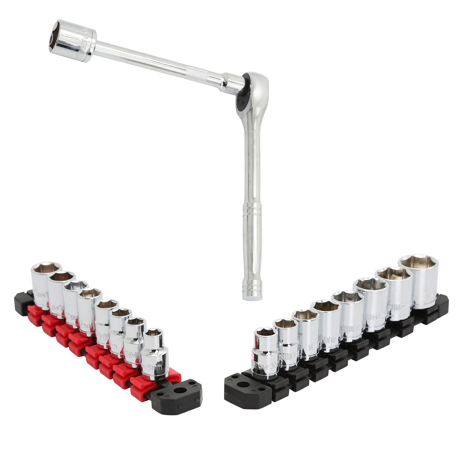 SureBilt 3/8in Drive Ratchet and Socket Set 20 Piece