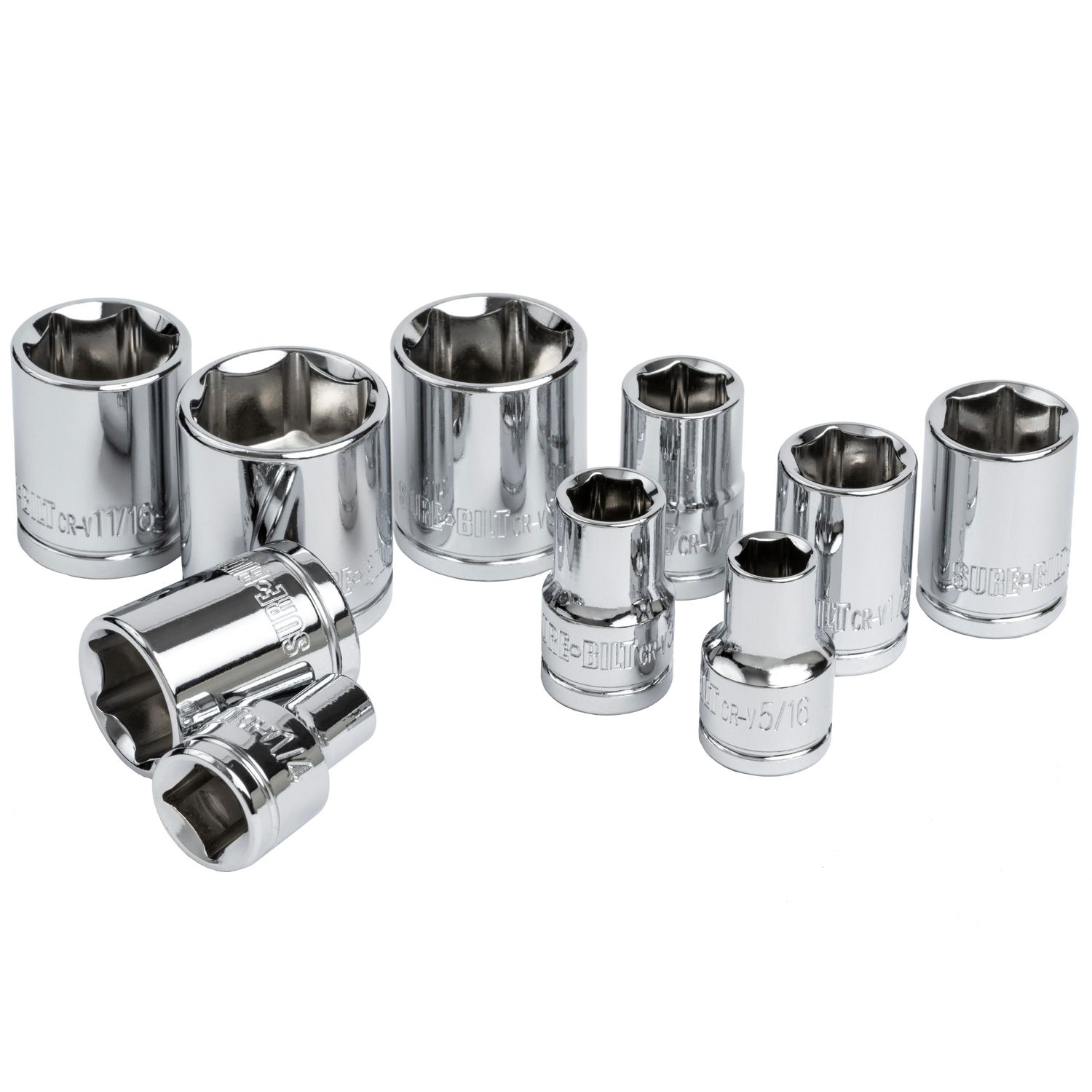 Great Neck 3/8in Drive Socket Set SAE 11 Piece