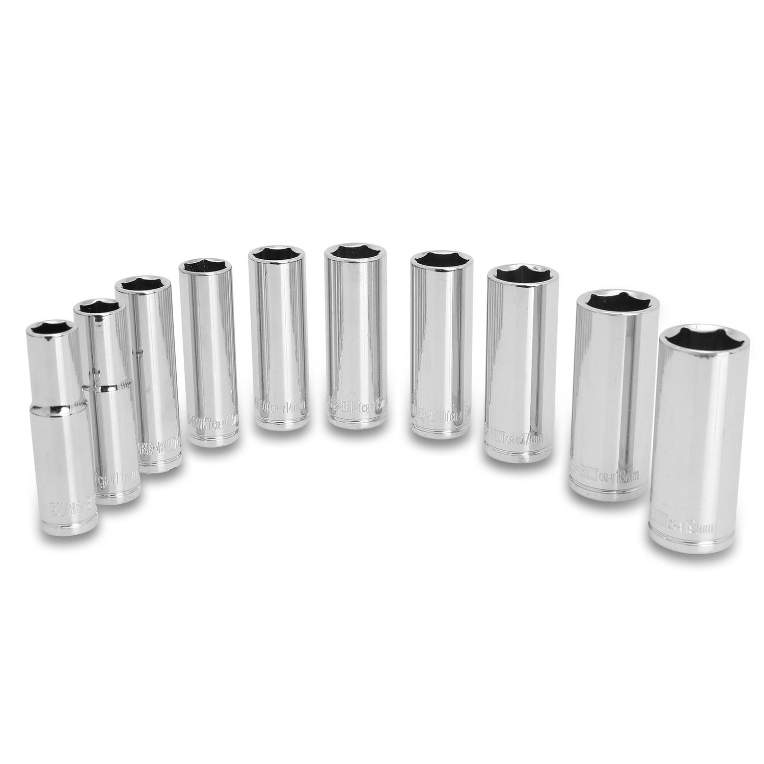 SureBilt 3/8in Drive Deep Socket Set Metric 11 Piece