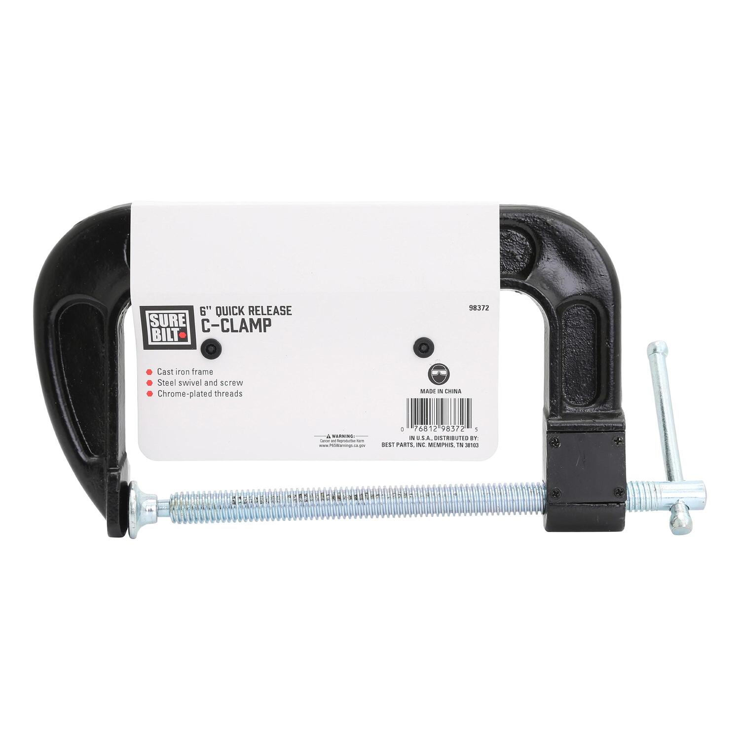 SureBilt 6in Quick Release C Clamp