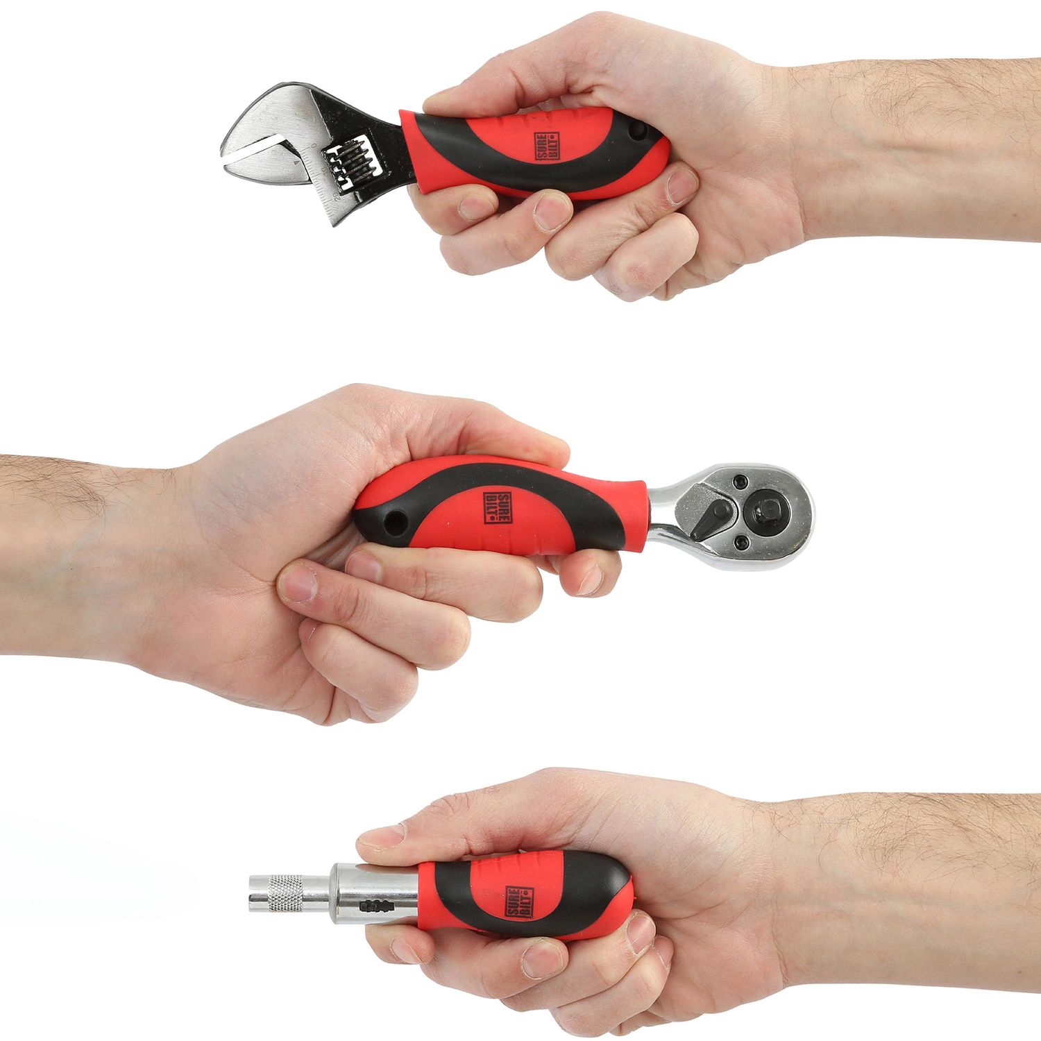 SureBilt Stubby Driver Dual Drive Ratchet SAE/Metric Tool Set 45 Piece