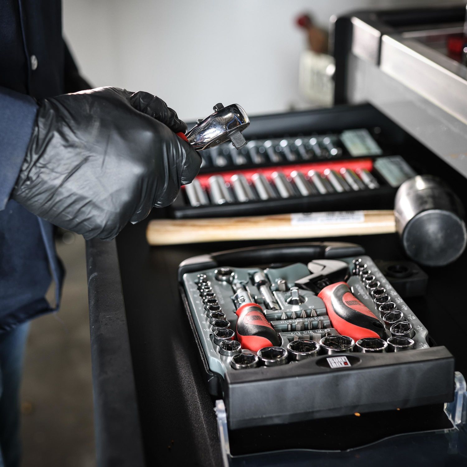 SureBilt Stubby Driver Dual Drive Ratchet SAE/Metric Tool Set 45 Piece