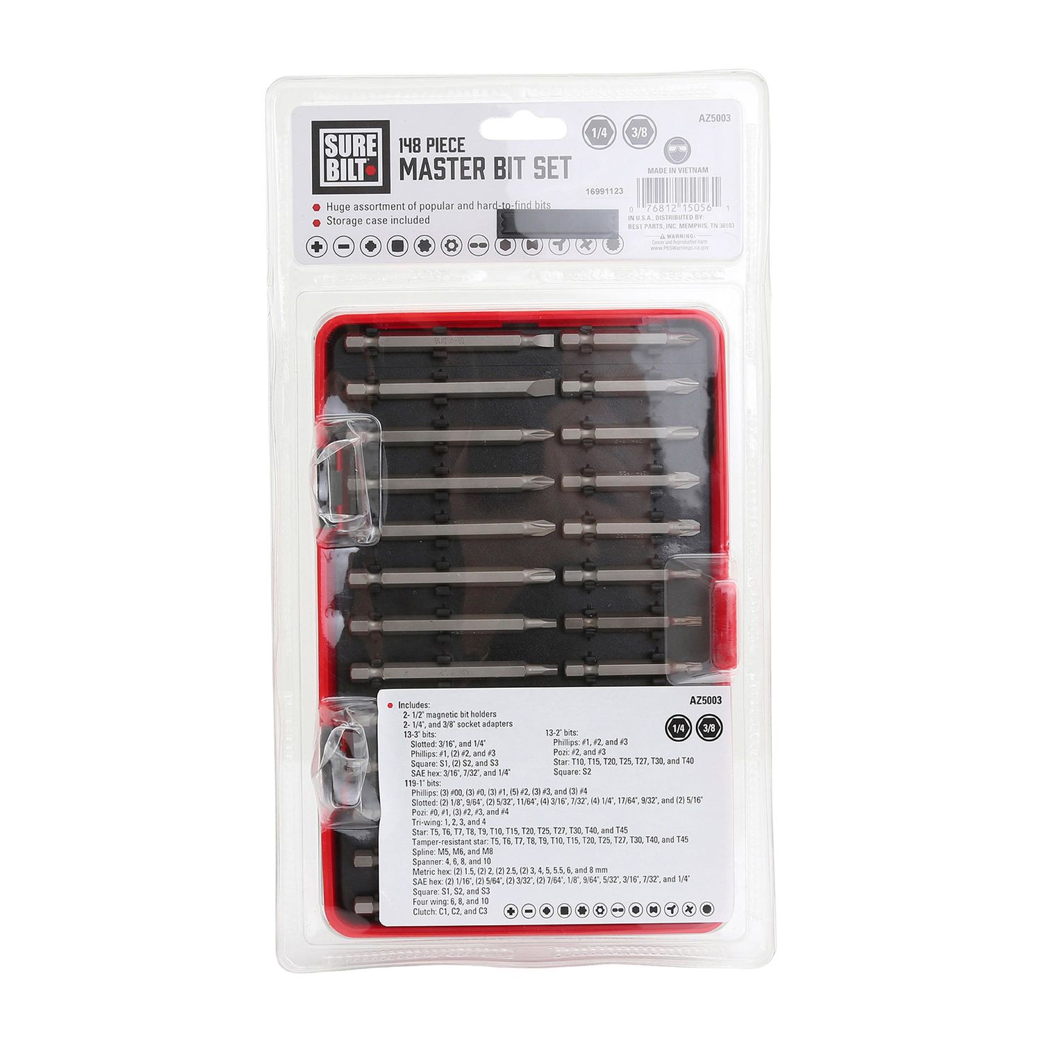 SureBilt Master Bit Set 148 Piece