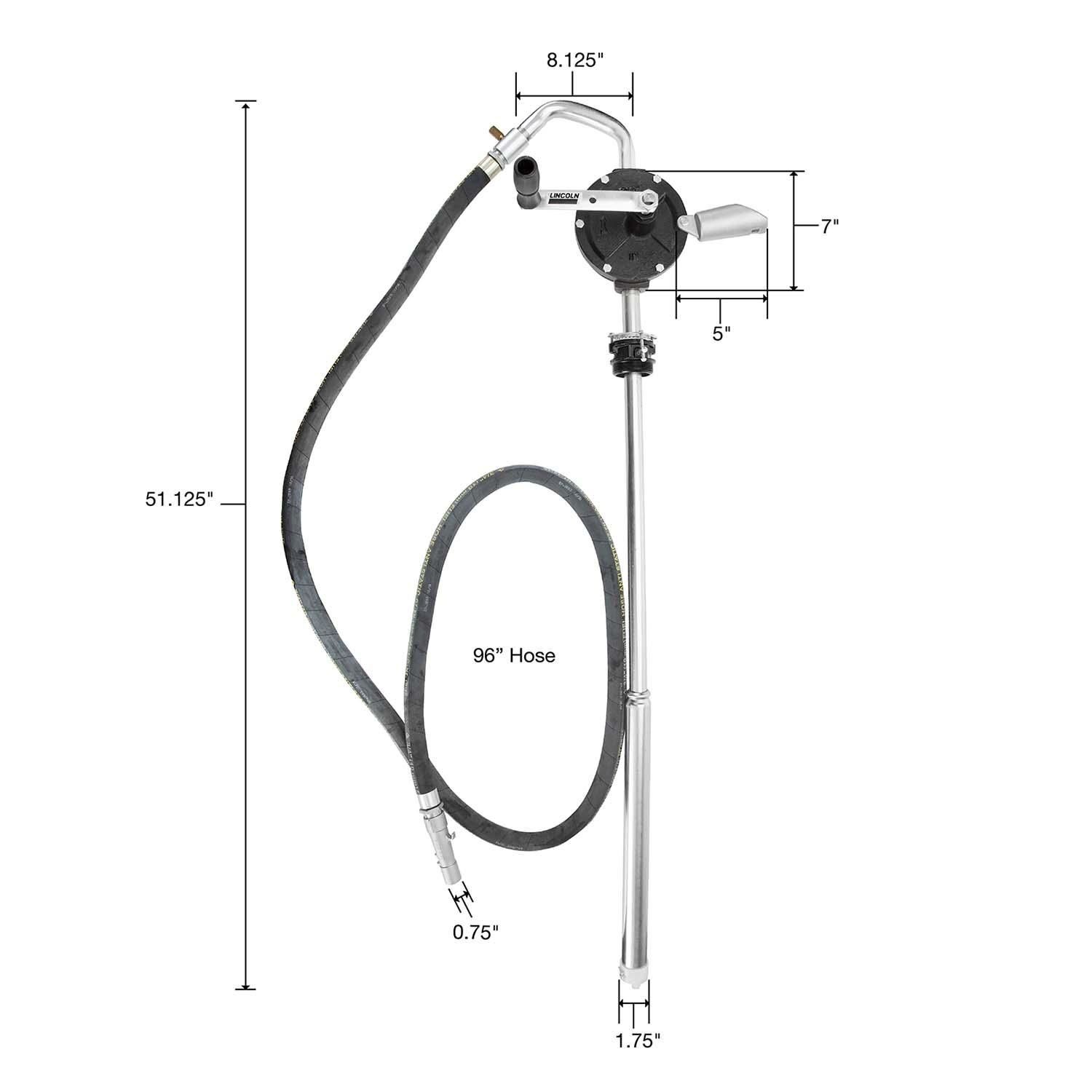 Lincoln 55 Gallon Manual Rotary Fuel Pump