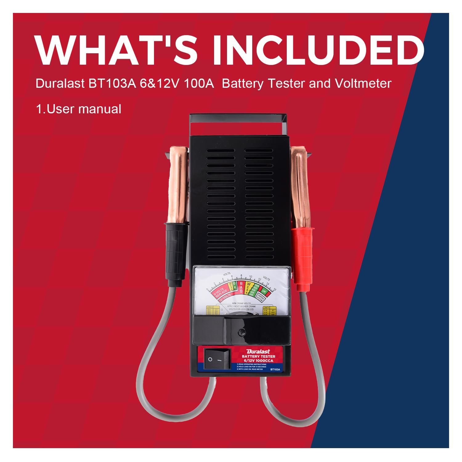 Duralast 6/12 Volt 100 Amps Battery Tester