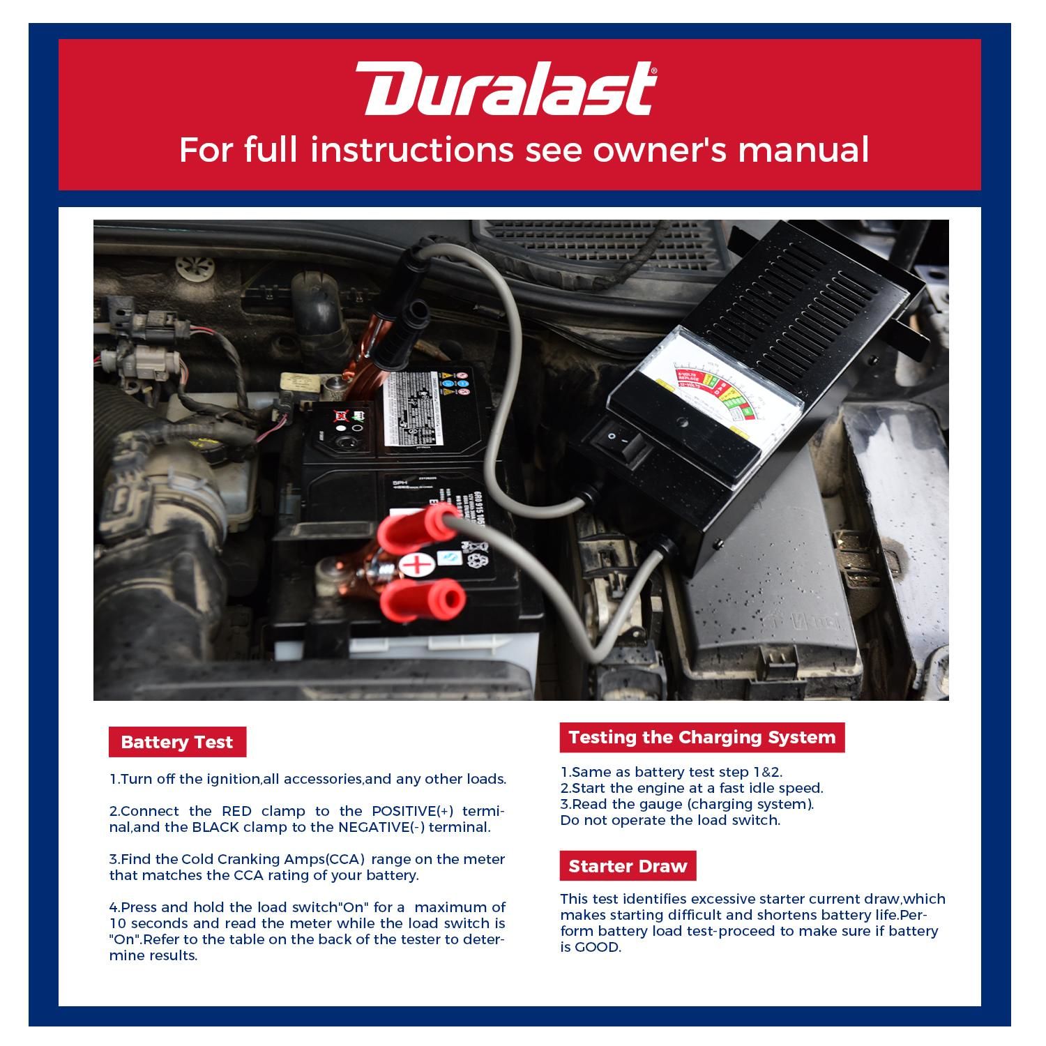 Duralast 6/12 Volt 100 Amps Battery Tester