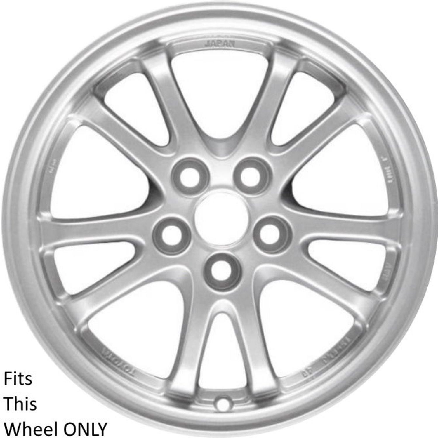 CCI Gray and Silver 15in Alloy Rims 1 Single Toyota Corolla, Prius ...