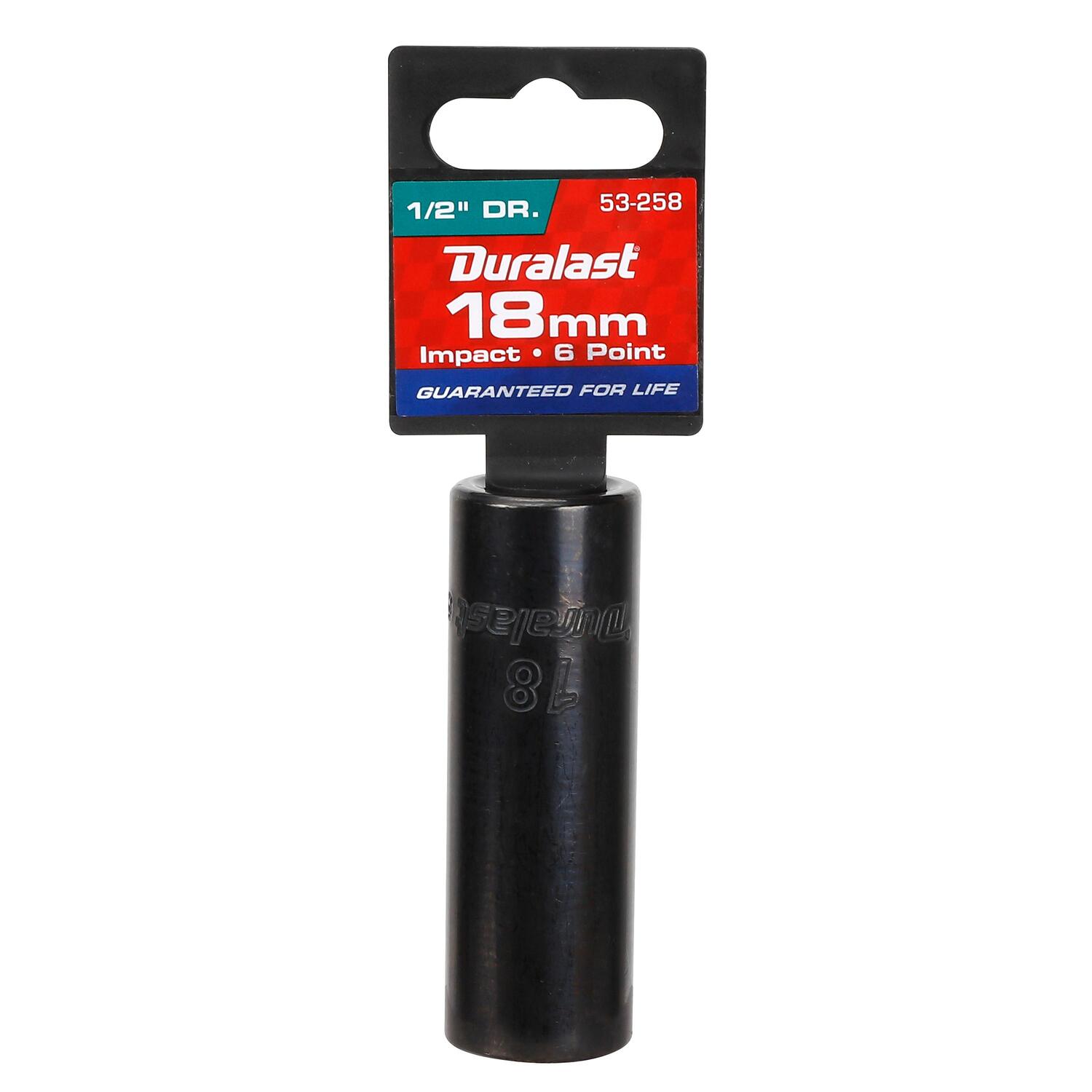 Duralast 1/2in Drive 18mm Deep Impact Socket