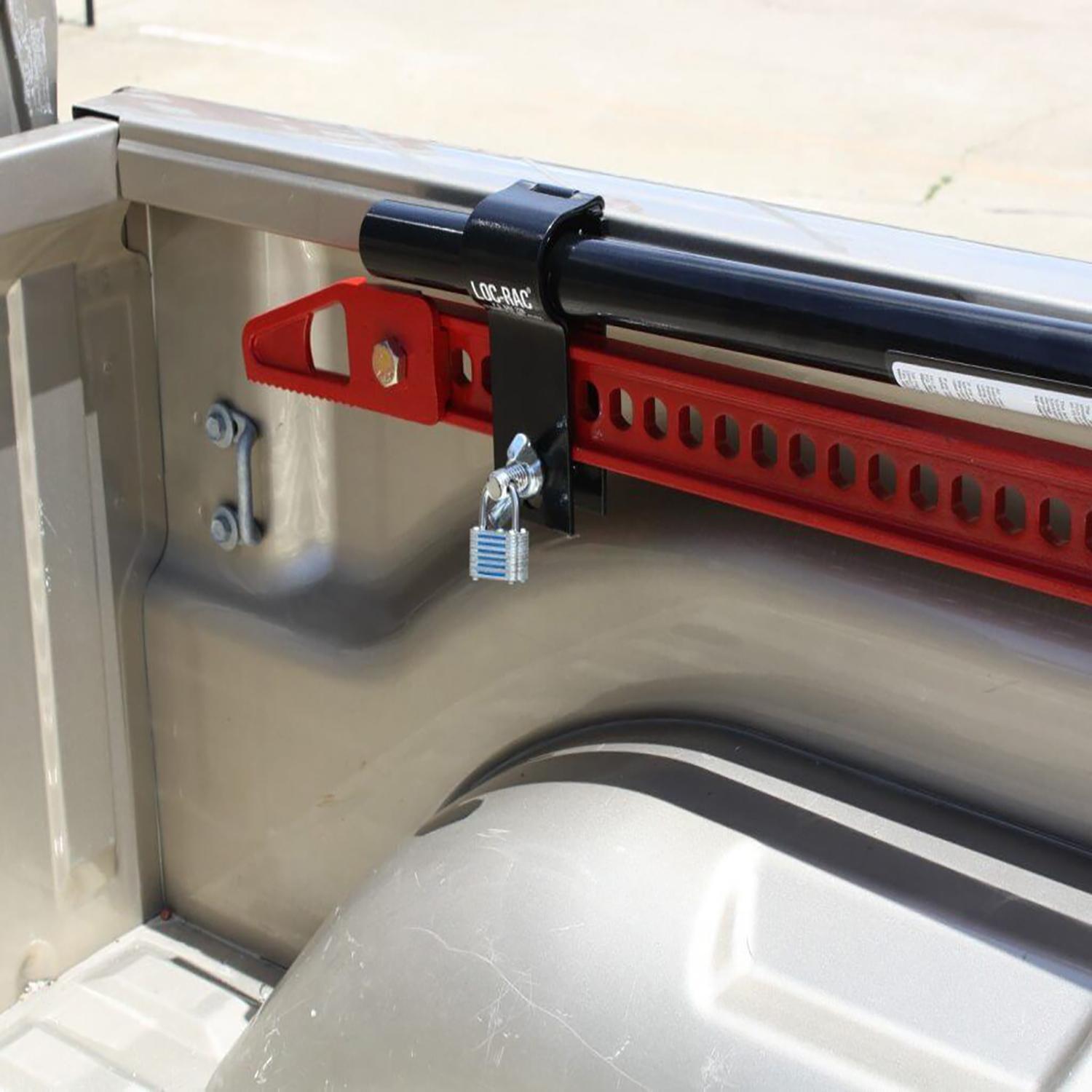 Hi-lift Jack Black Loc-Rac Mounts to Bedrail