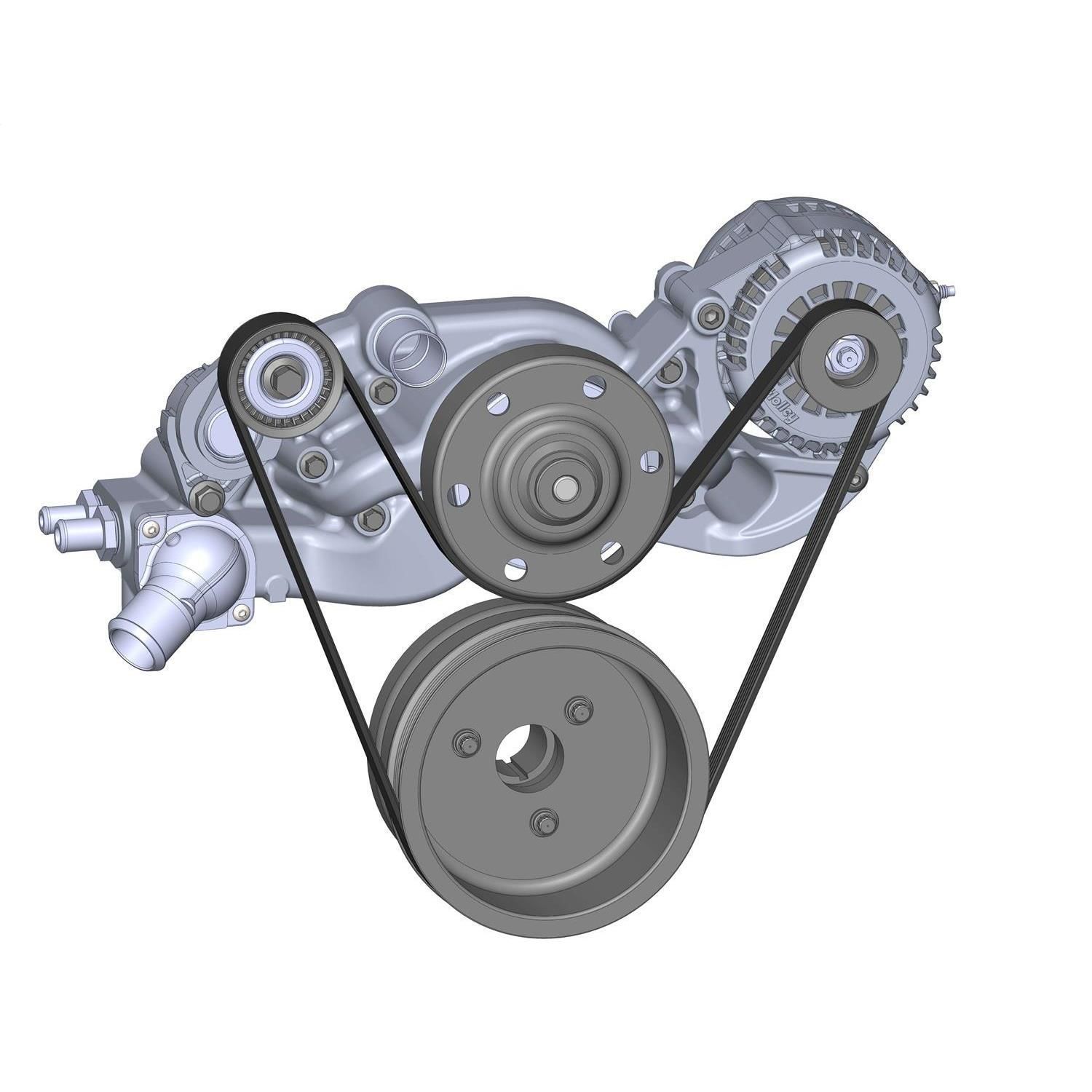 Holley Black Mid-Mount Complete Race Accessory System for LS Engine ...