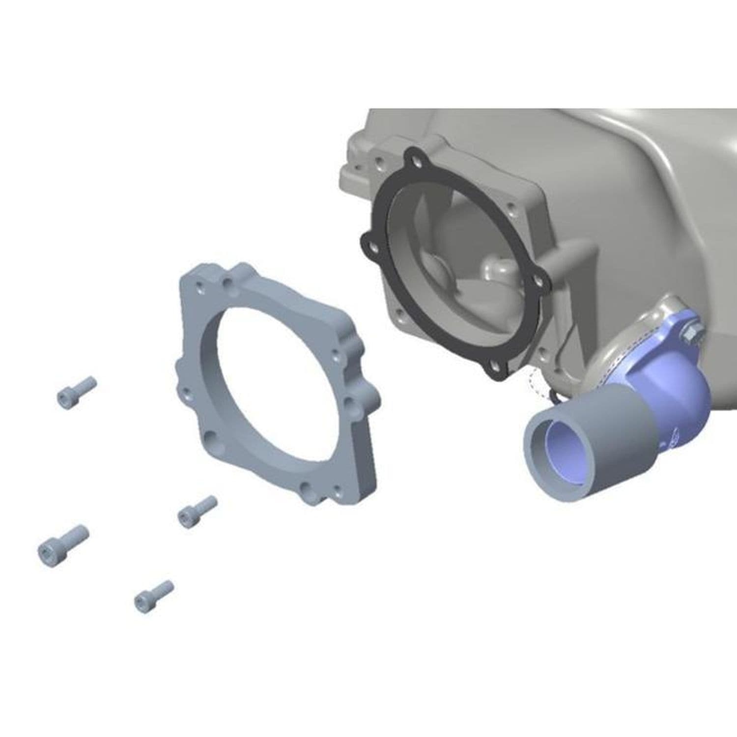 Holley Throttle Body Adapter Ford 7.3L Low-Profile Intake Manifold ...