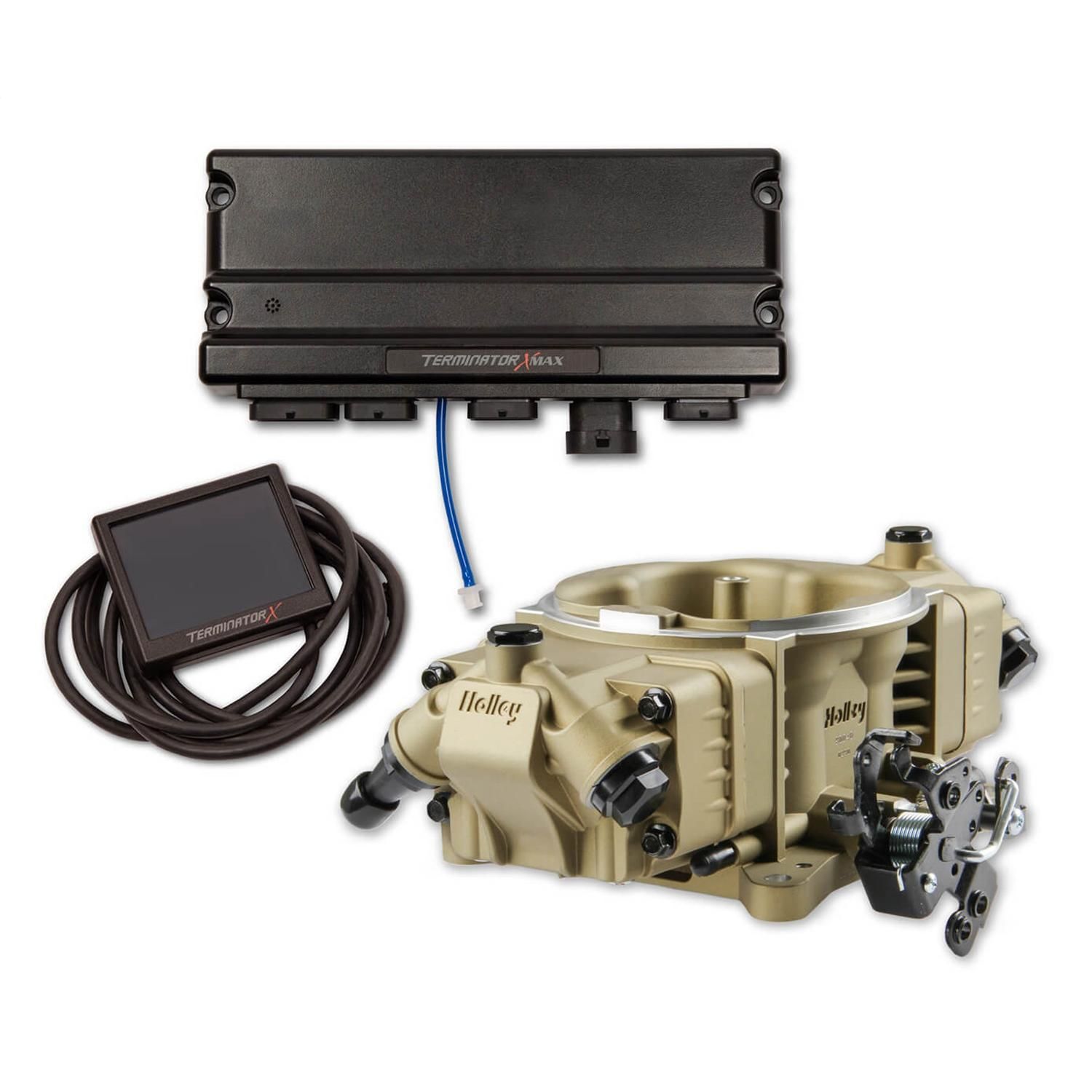 Holley EFI Terminator X Max Stealth Gold 4150 Fuel Injection System ...