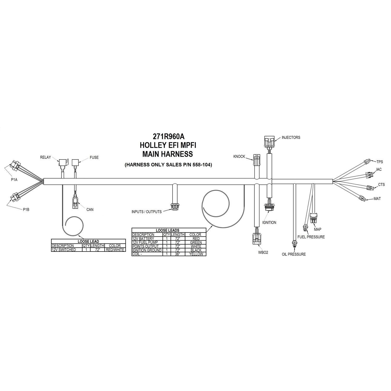 Holley EFI MPFIH Ecu and Harness Kit