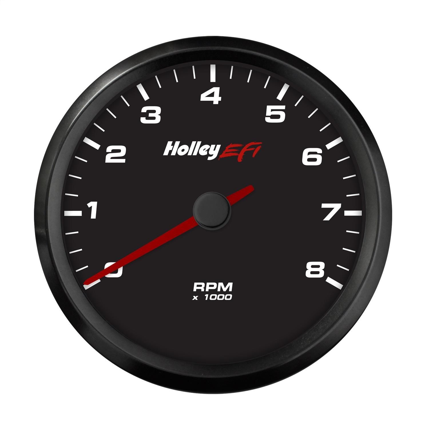 Holley EFI 3 3/8in 0-8,000 RPM Black Tachometer Gauge