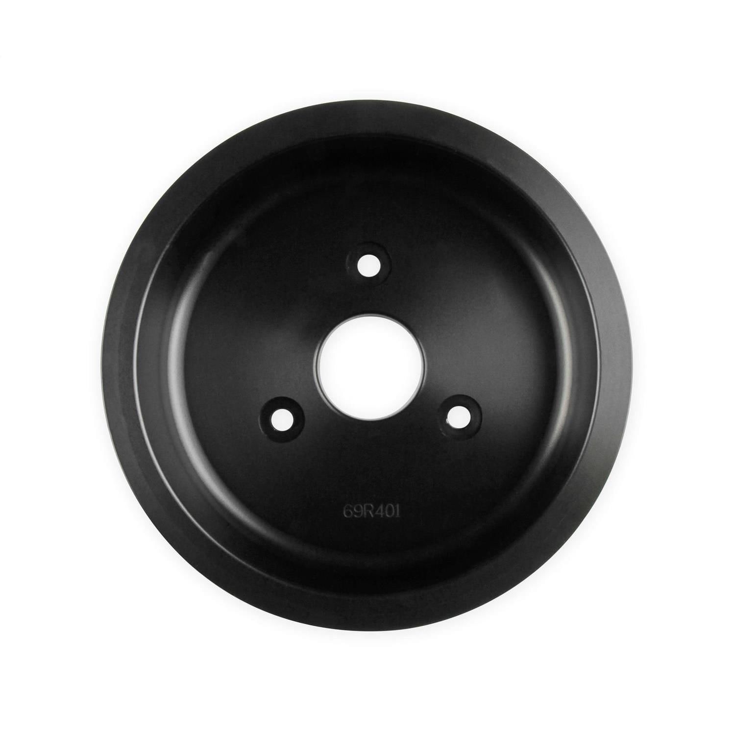 Holley Steel Black Crankshaft Pulley Replacement Mid Mount Accessory ...