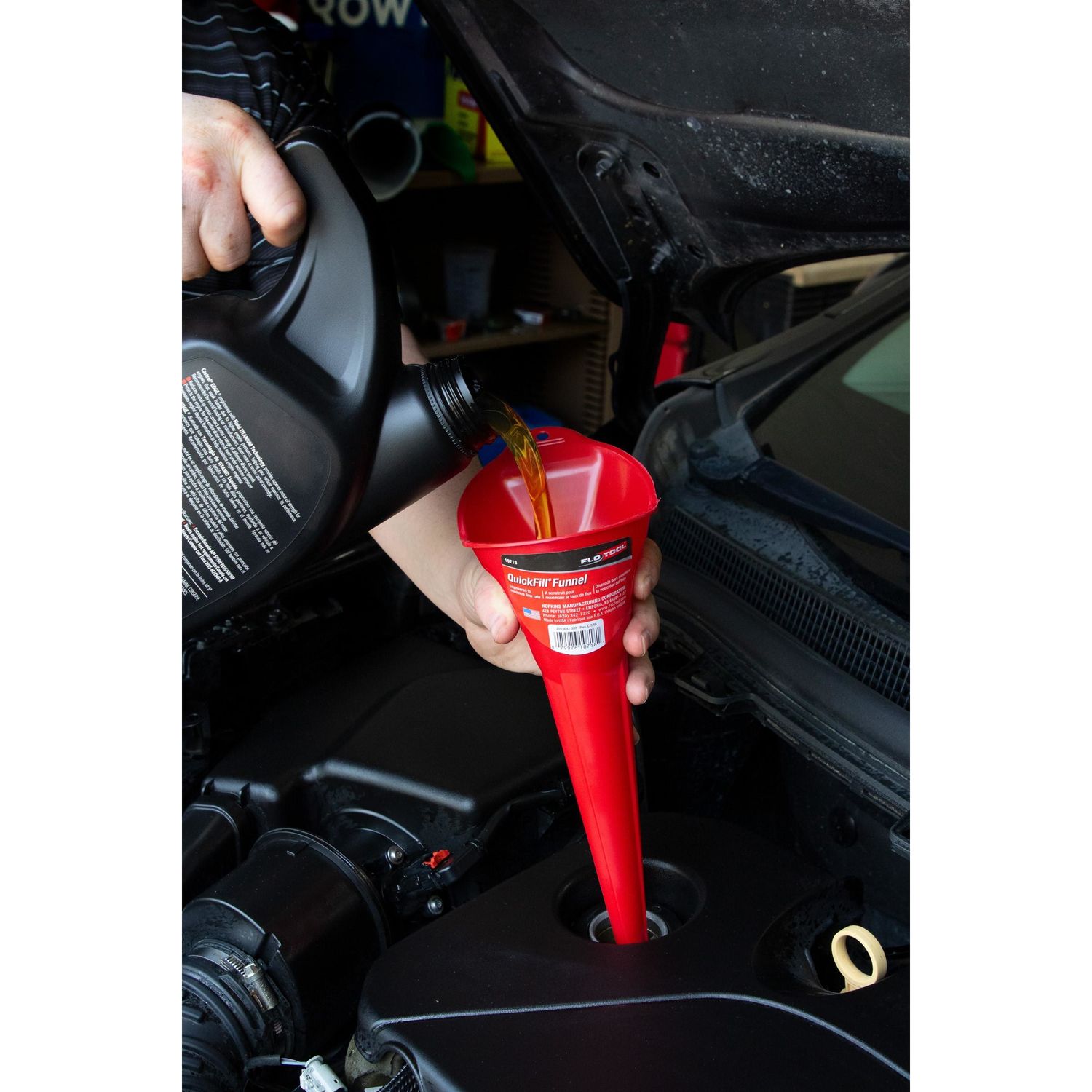 FloTool Red Super Duty Quick Fill Funnel